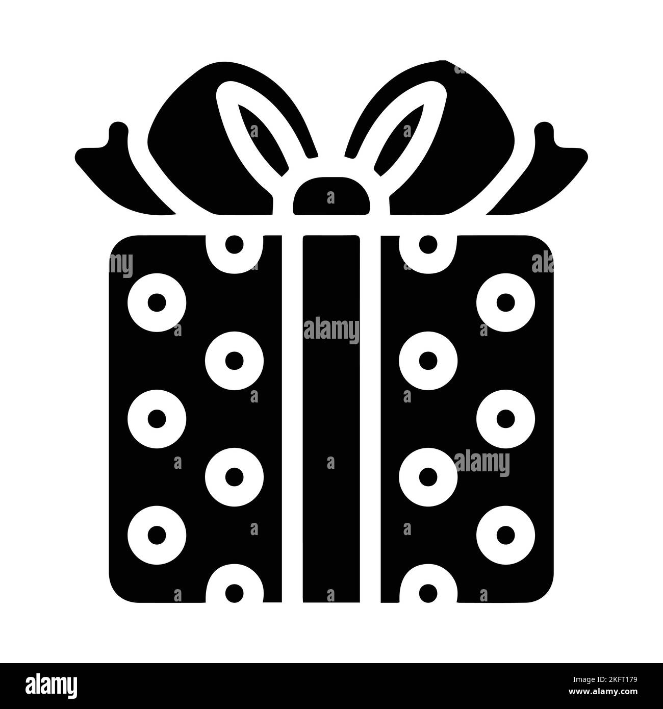 Gift box icon template black color editable. Gift box icon symbol Flat ...
