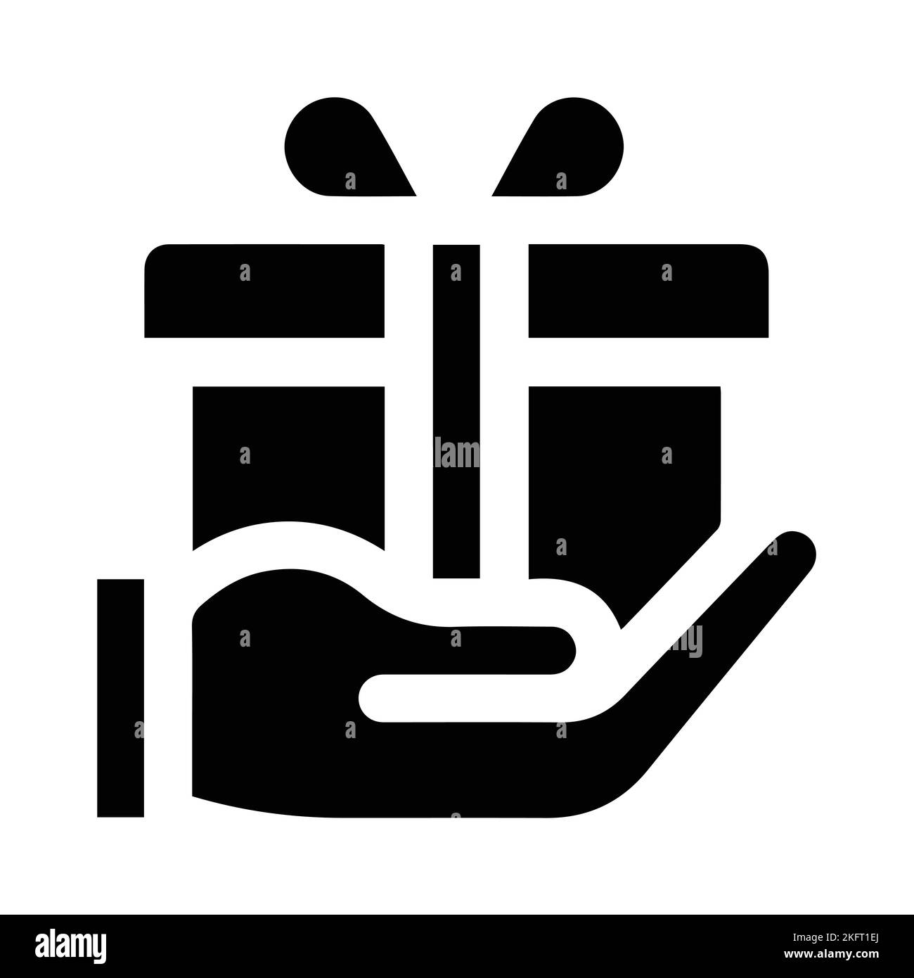 Gift box icon template black color editable. Gift box icon symbol Flat ...