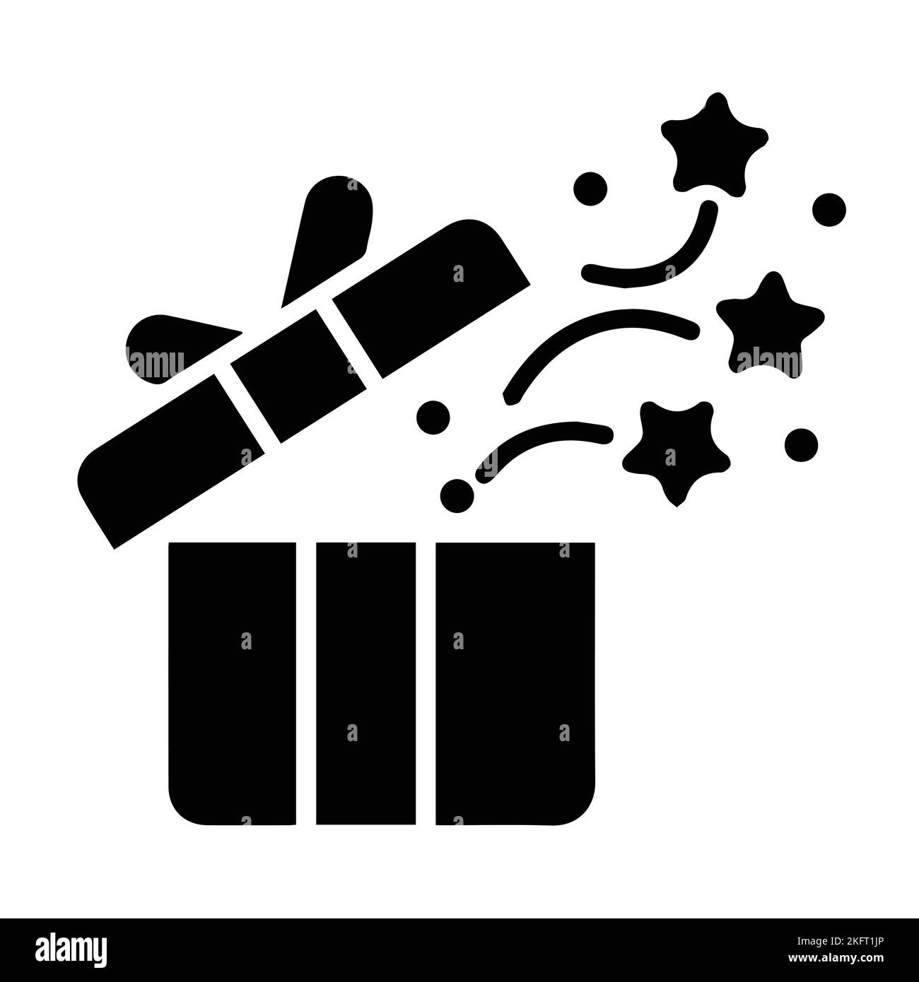 Gift box icon template black color editable. Gift box icon symbol Flat ...