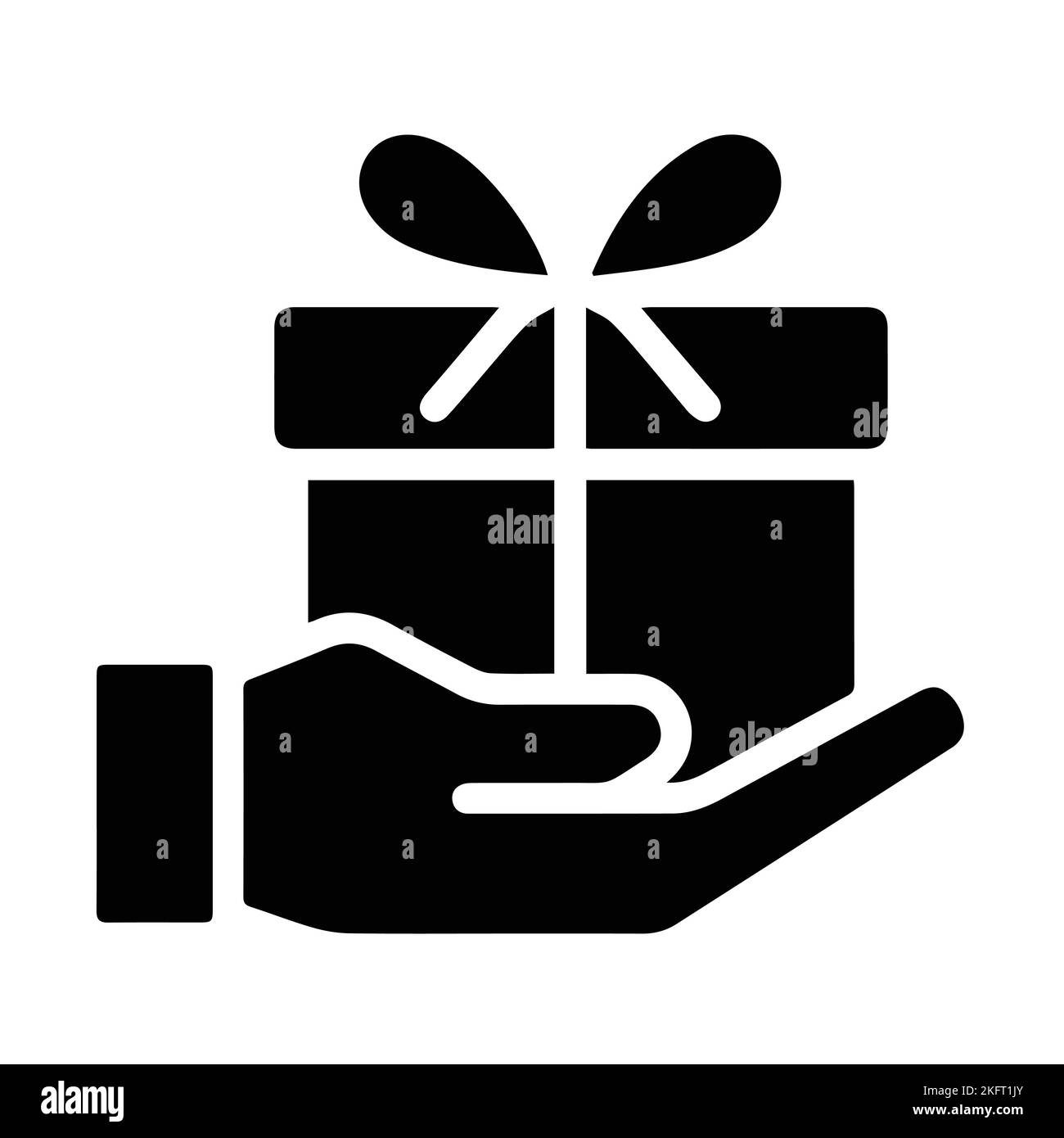 Gift box icon template black color editable. Gift box icon symbol Flat ...