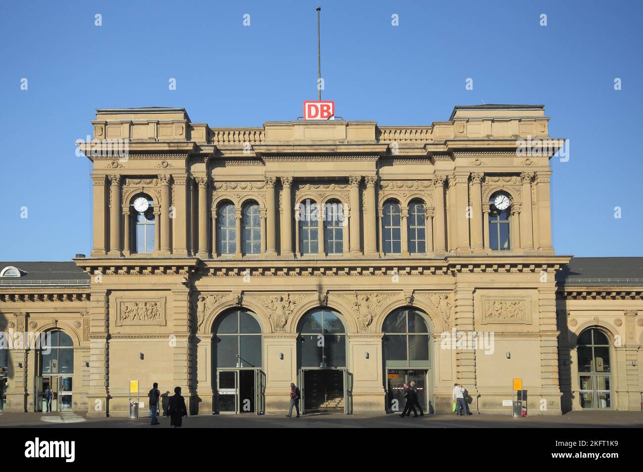 Neo-Renaissance style building Central Station and DB Inshrift ...