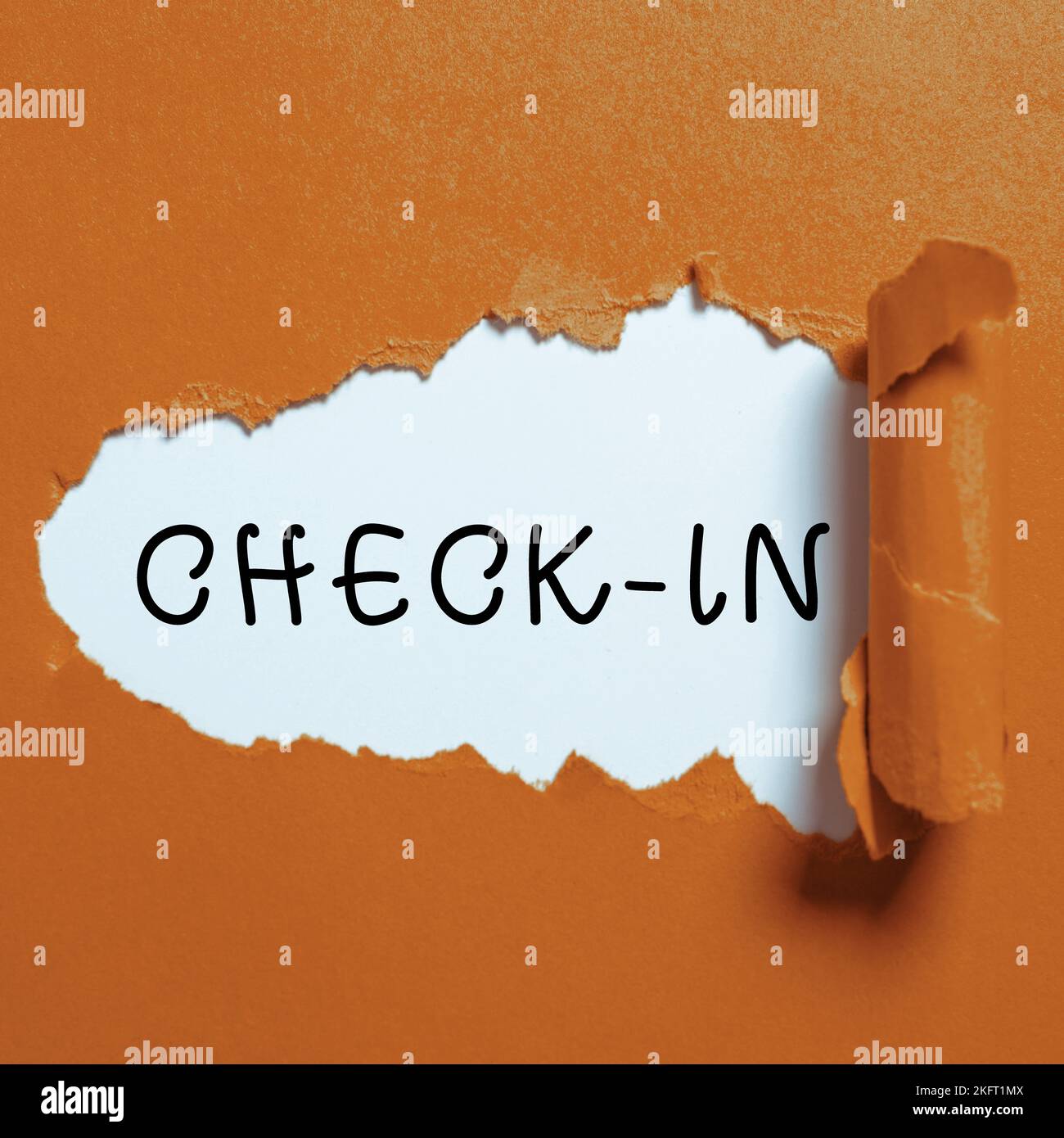 Conceptual display Check In. Business showcase Procedure by which an ...