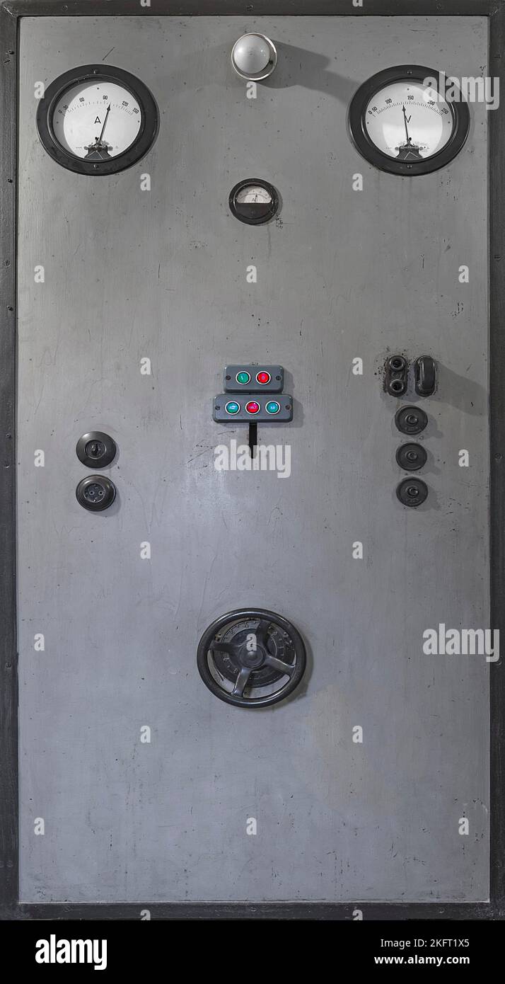 Electricity cabinet in the historic electric power plant Werk ...