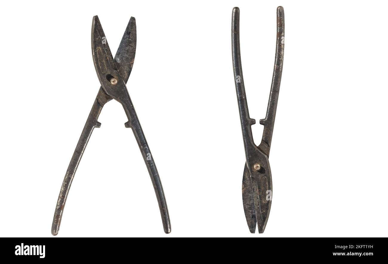 old vintage rusty heavy duty snips tin and metal cutting scissors for ...