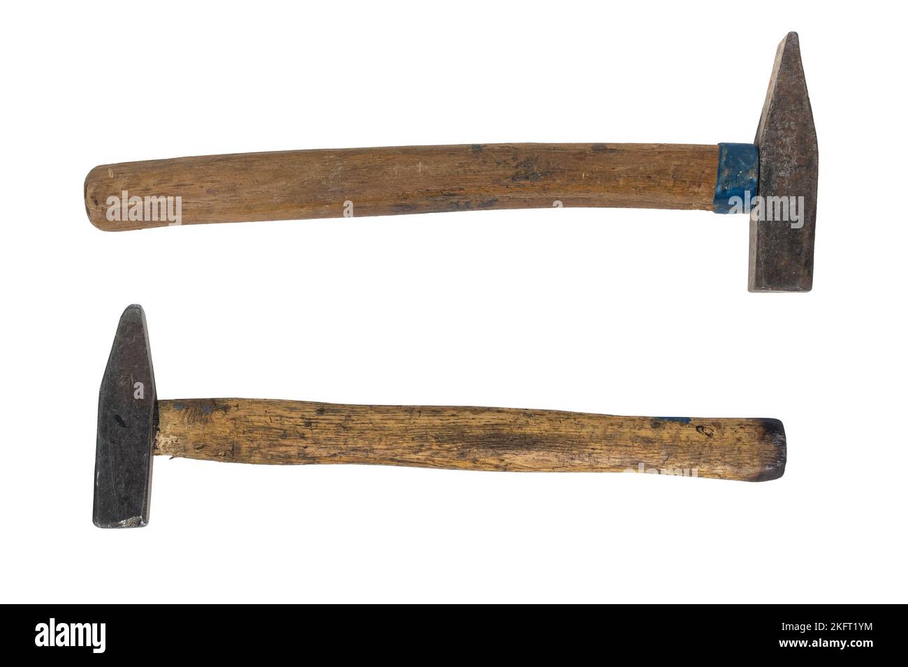 Old hammer isolated on white background Stock Photo - Alamy