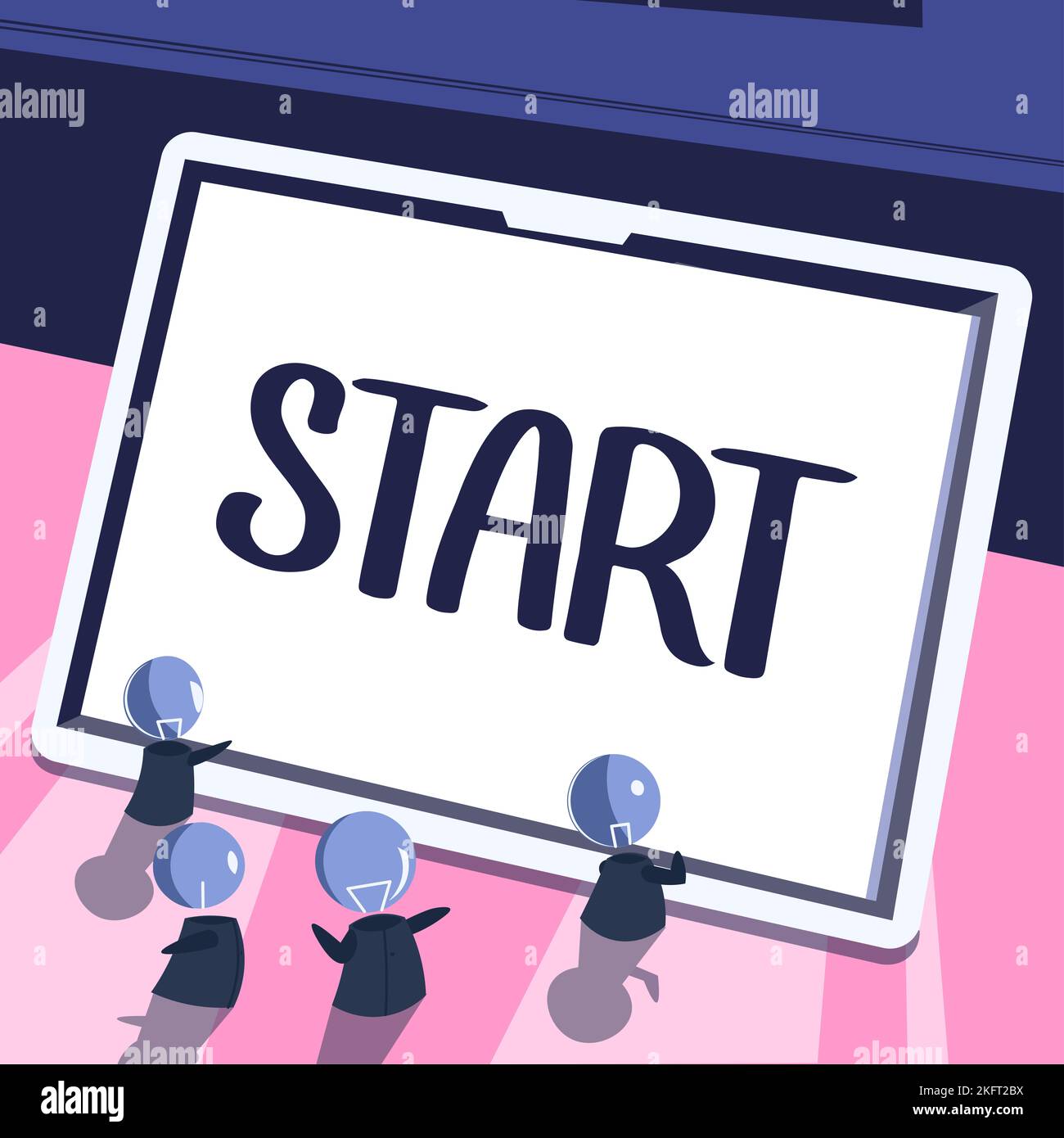 Hand writing sign Start. Business overview begin or be reckoned from ...