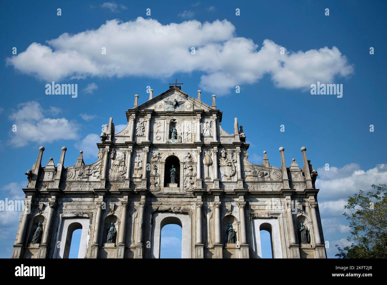 The ruins of St Paul's Church, destroyed in 1835, the landmark of Macau ...