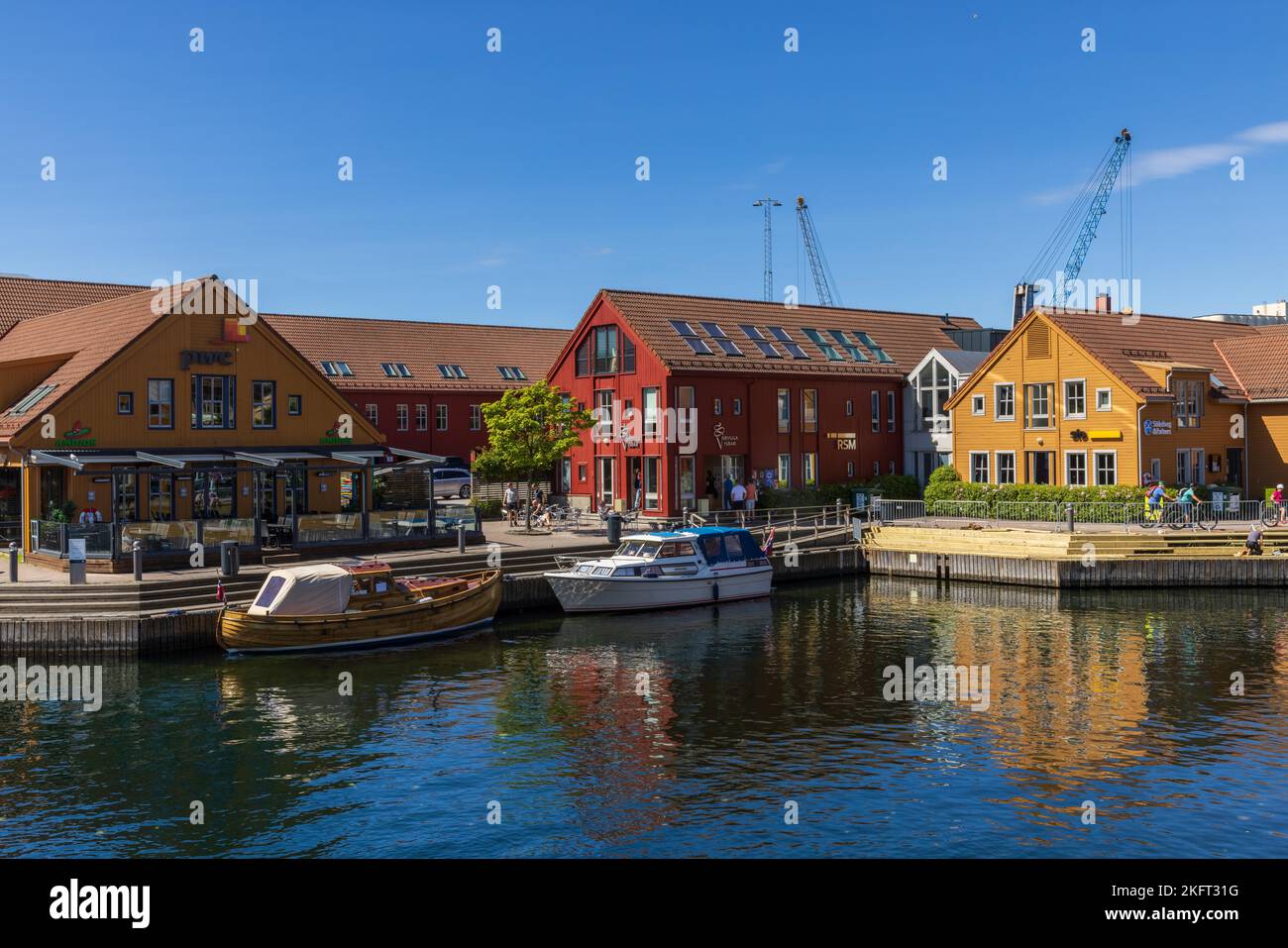 Waterfront in the harbour of Kristiansand, Norway, Europe Stock Photo - Alamy