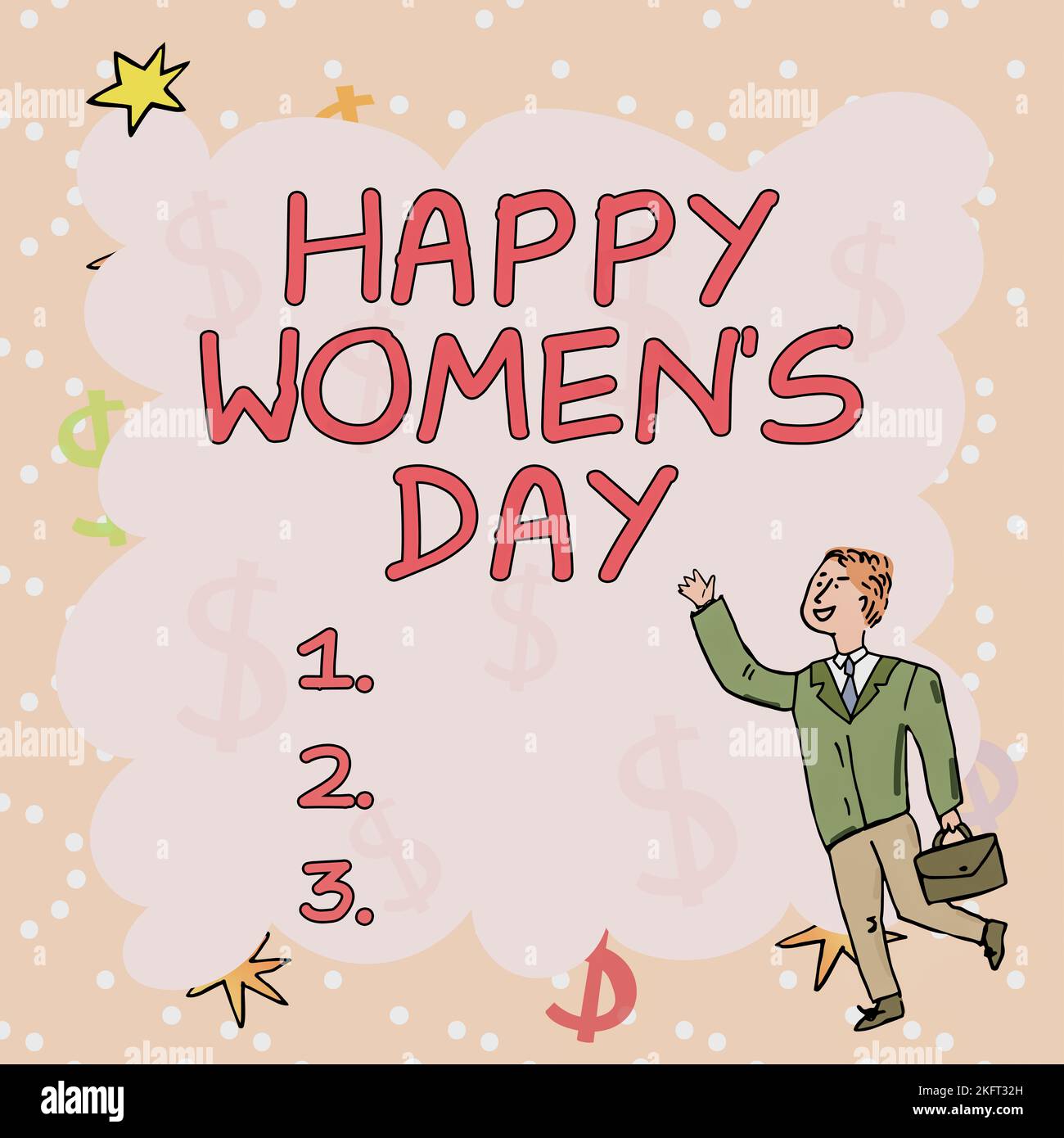 Writing displaying text Happy Women's Day. Business concept to ...