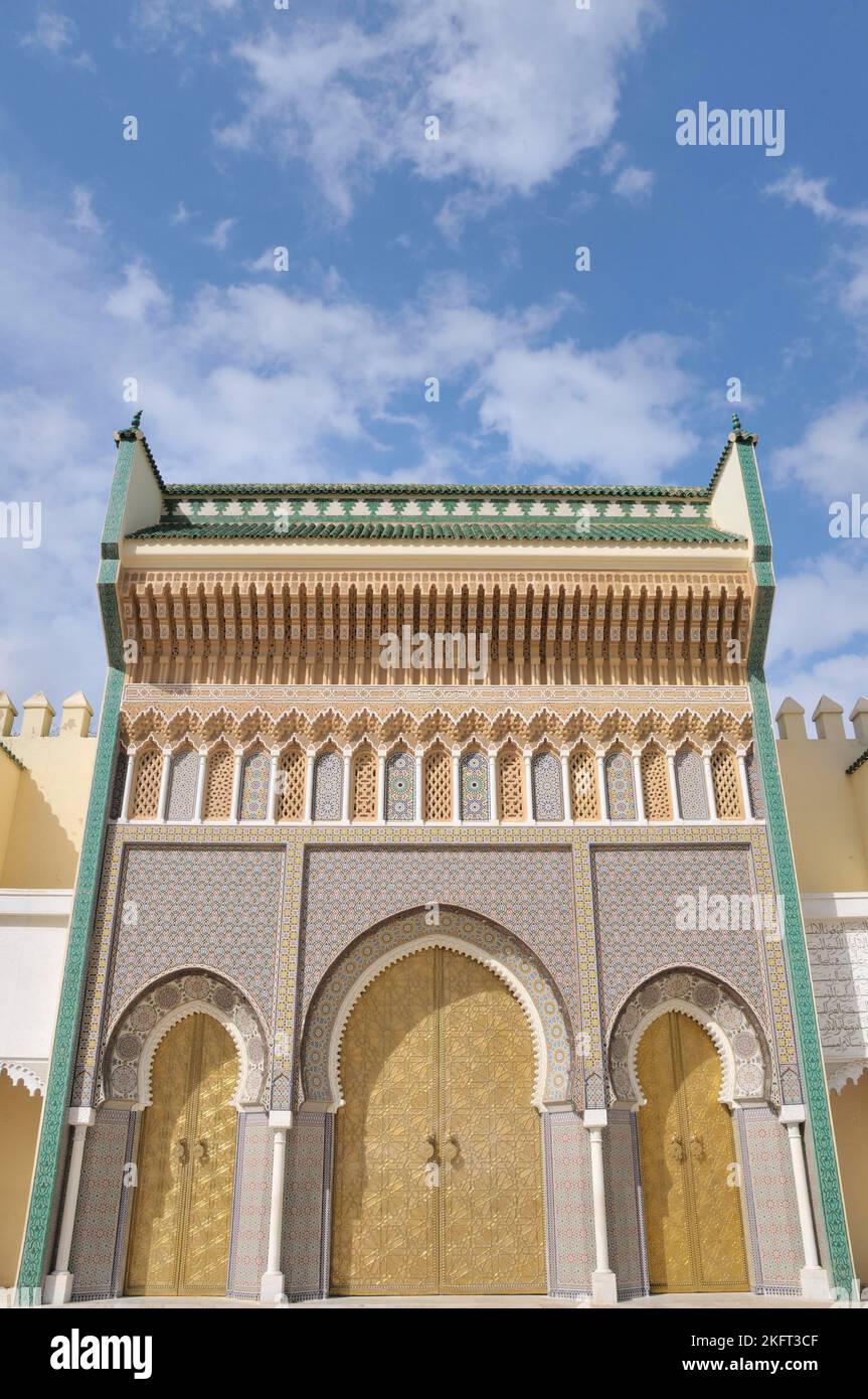 Portal of the Royal Palace (Palais Royal) (Dar el-Makhzen) at the Place ...