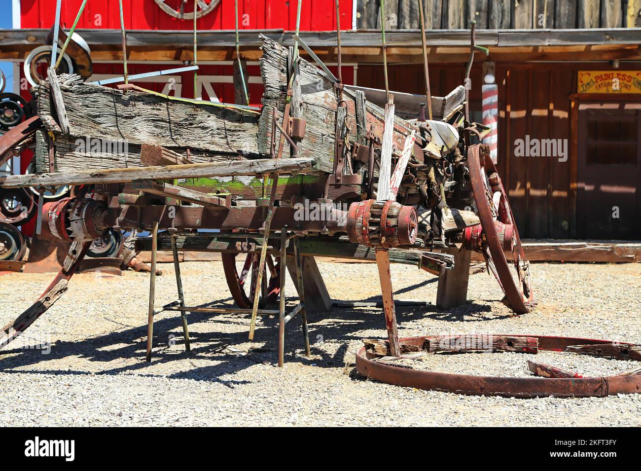 Western town in Seligman on historic Route 66 in the Wild West ...