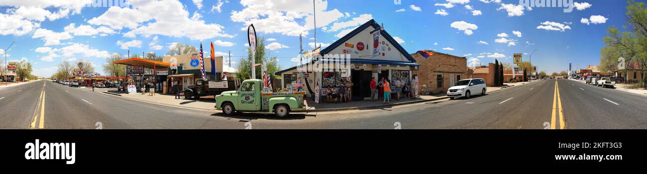 Western town in Seligman on historic Route 66 in the Wild West ...