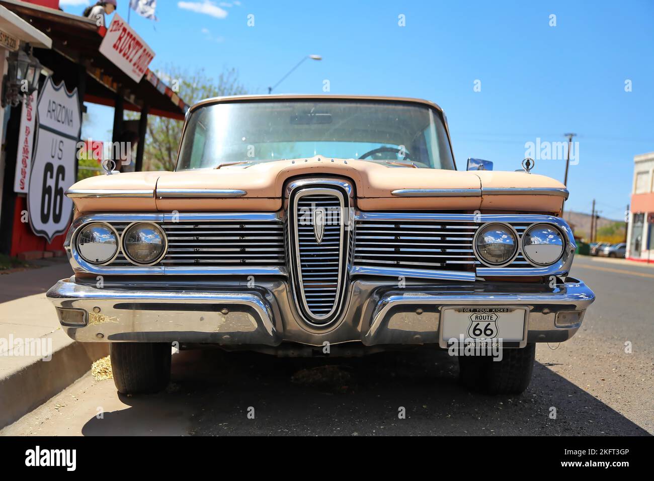 Western town in Seligman on historic Route 66 in the Wild West ...