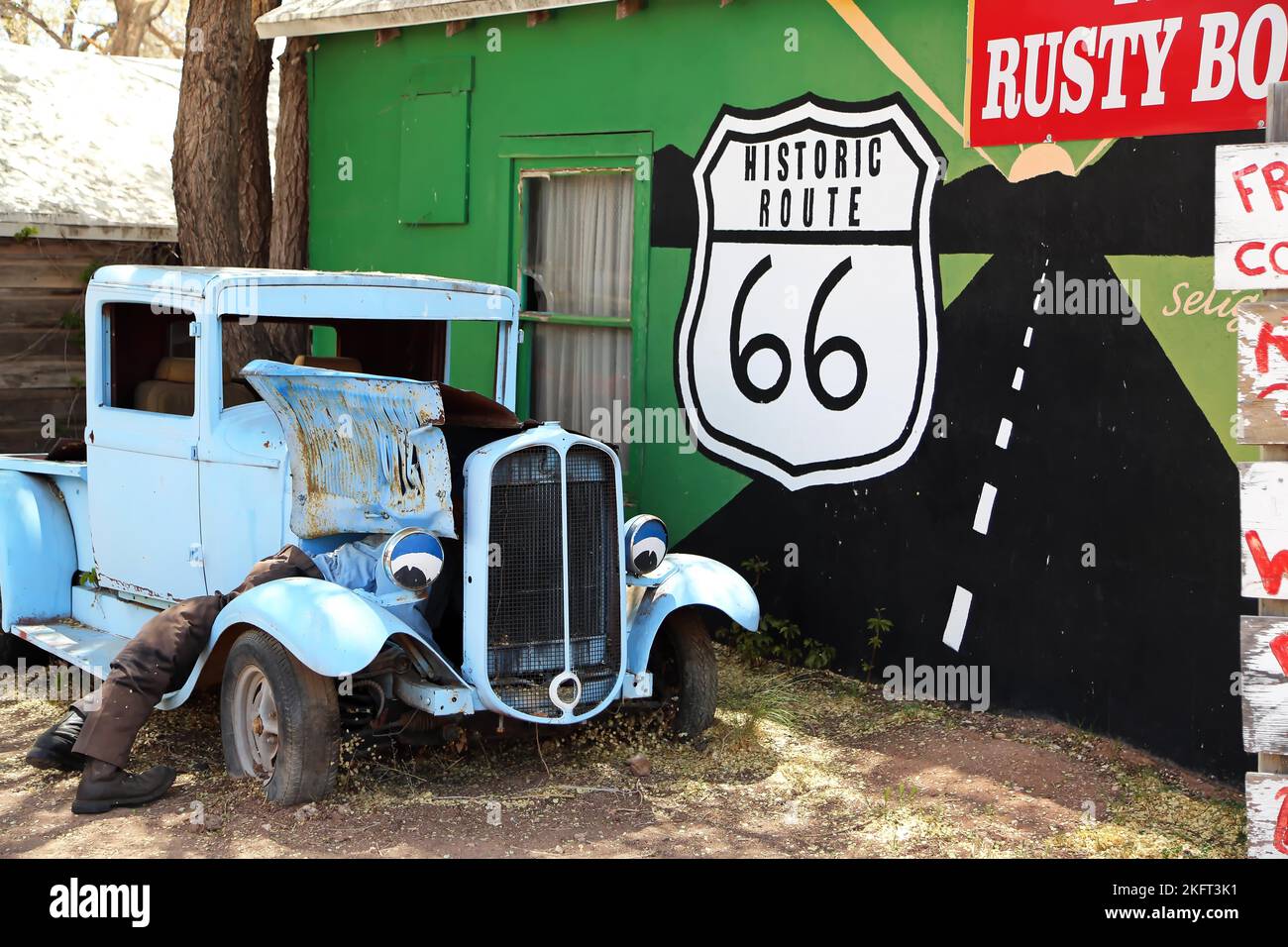 Western town in Seligman on historic Route 66 in the Wild West ...