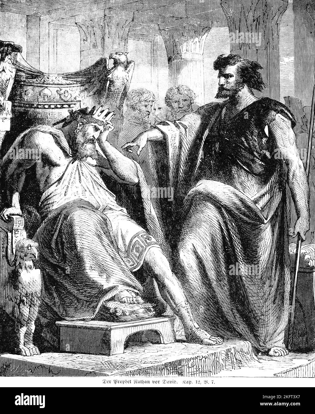 Prophet nathan and king david Black and White Stock Photos & Images - Alamy