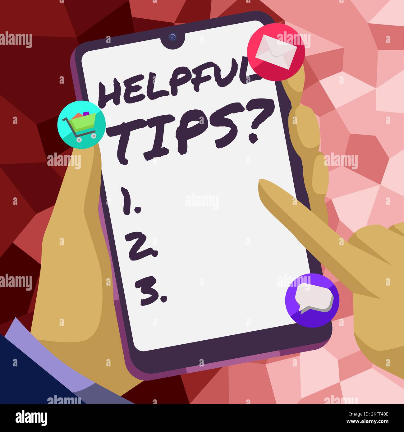 Handwriting text Helpful Tips. Concept meaning advices given to be ...