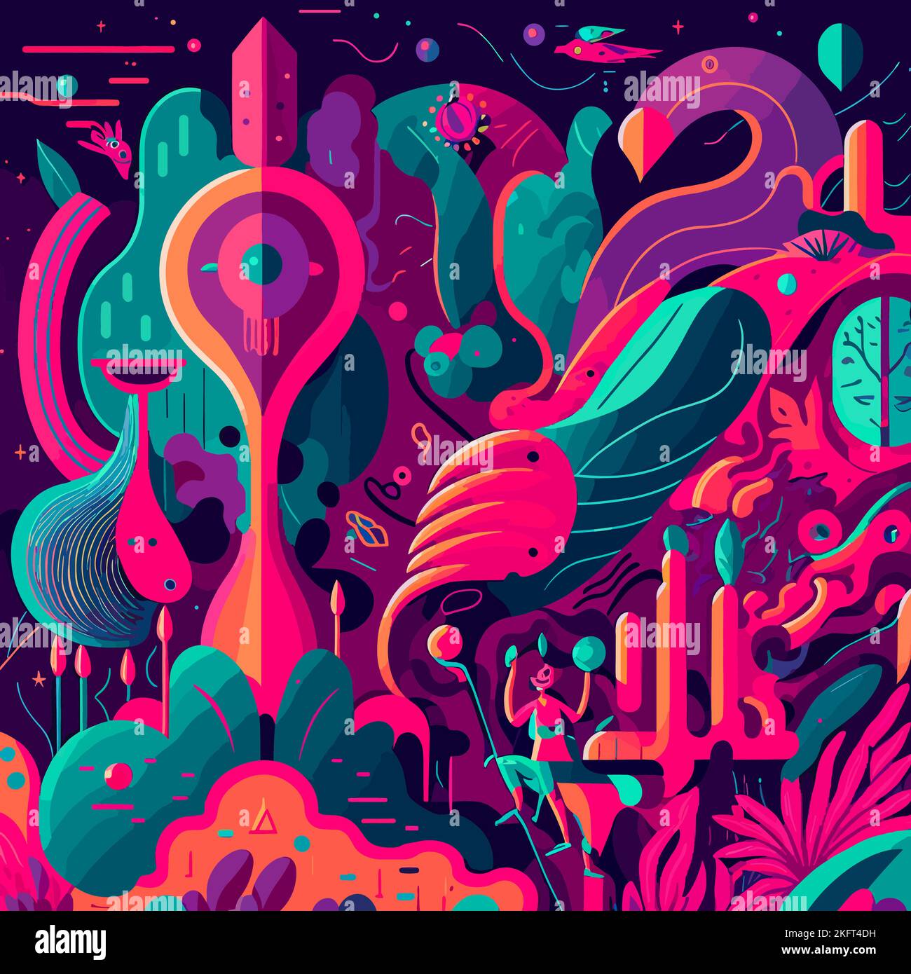 A vector illustration of an abstract colorful background Stock Vector ...