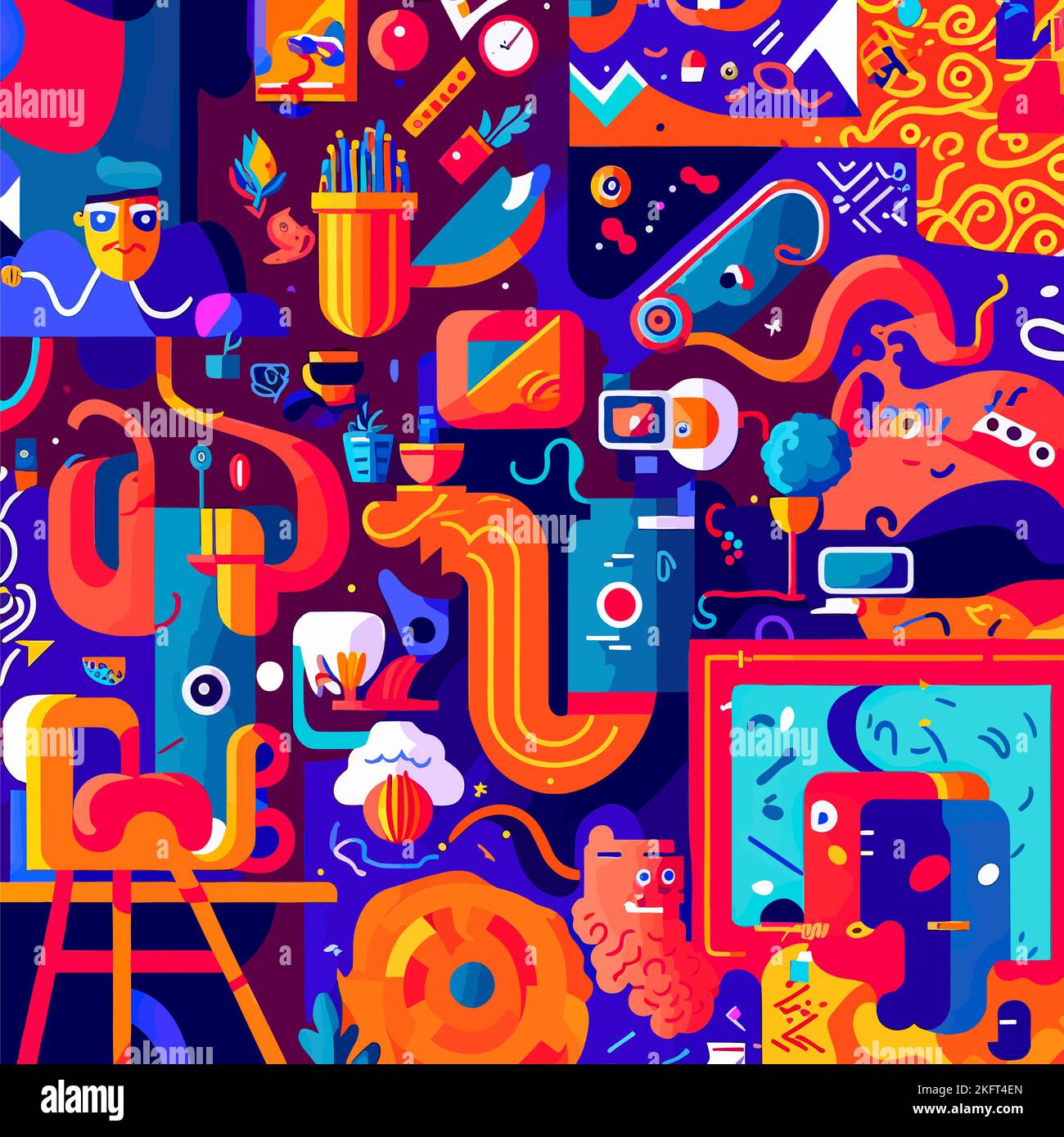 A vector illustration of an abstract colorful background Stock Vector ...