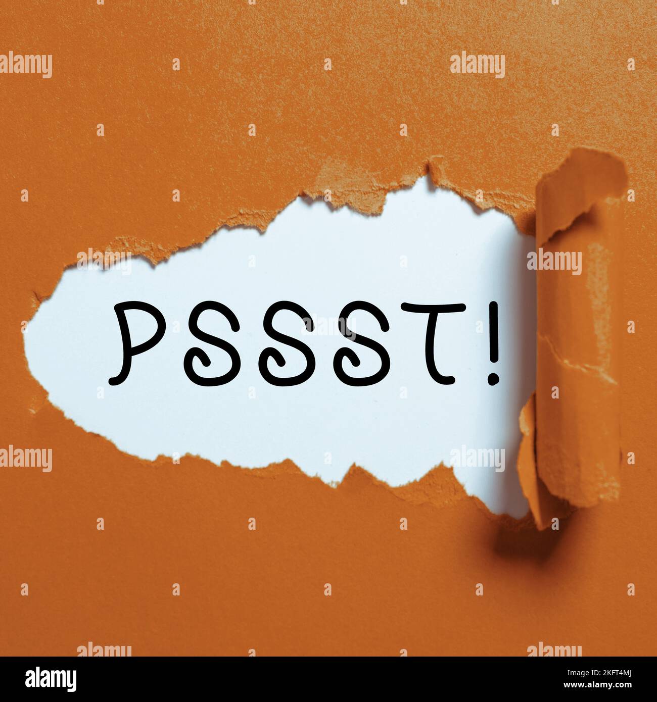 Text sign showing Pssst. Word Written on Expression Way to attract ...