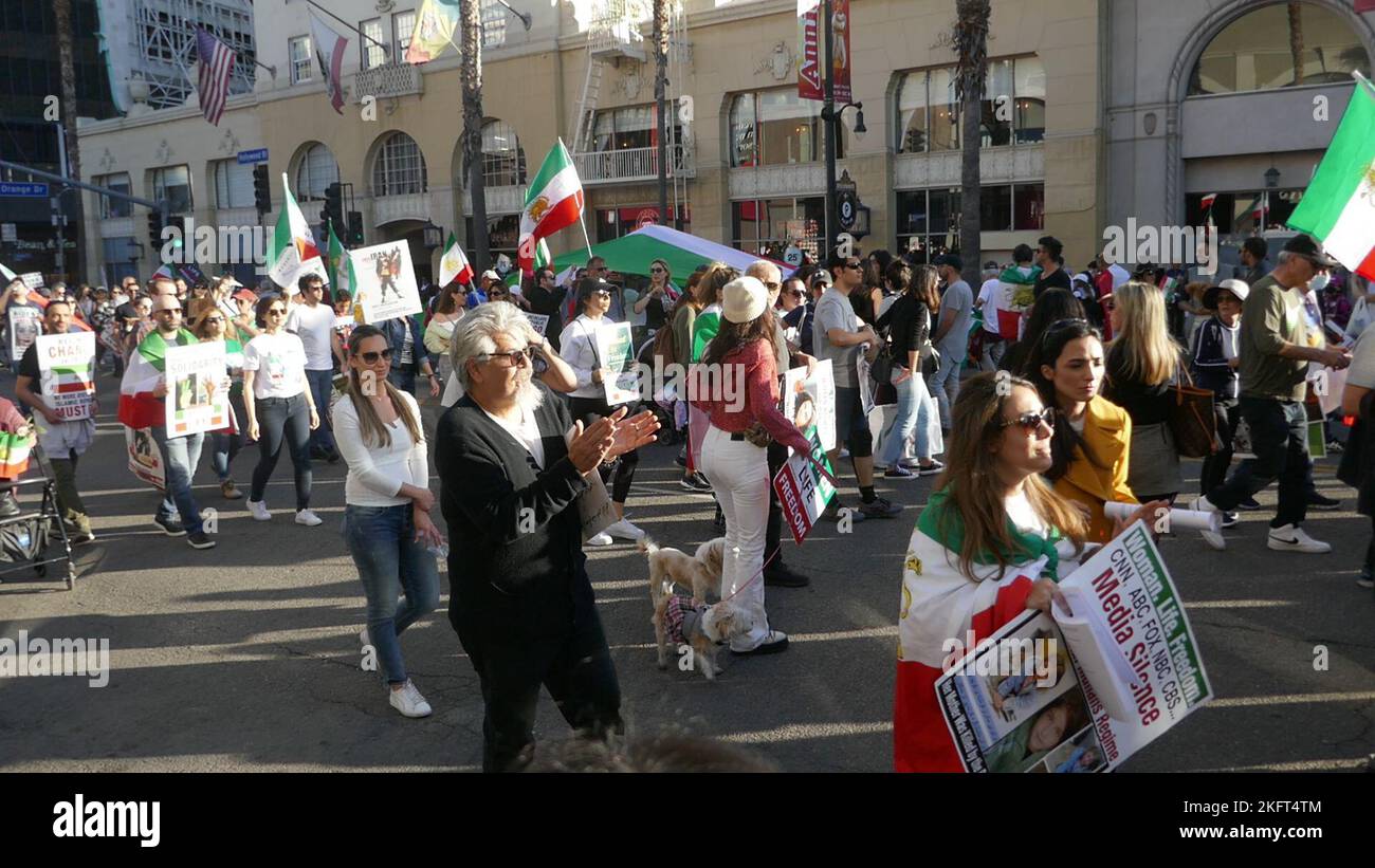 Los Angeles, California, USA 19th November 2021 Iranian Protest on ...