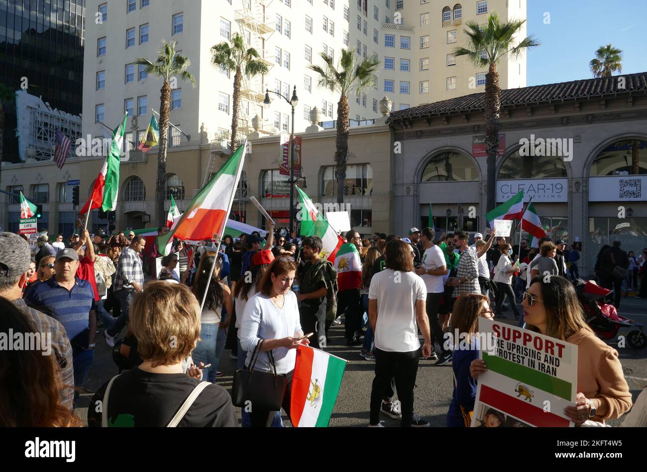 Los Angeles, California, USA 19th November 2021 Iranian Protest on ...