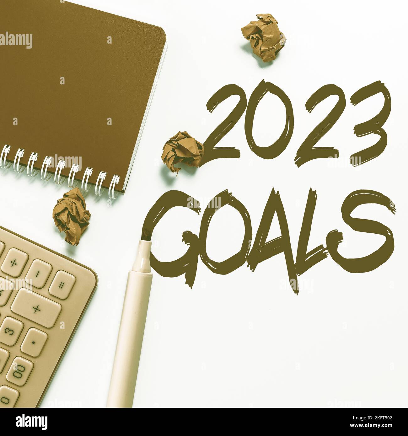 Text caption presenting 2023 Goals. Business idea A plan to do for ...