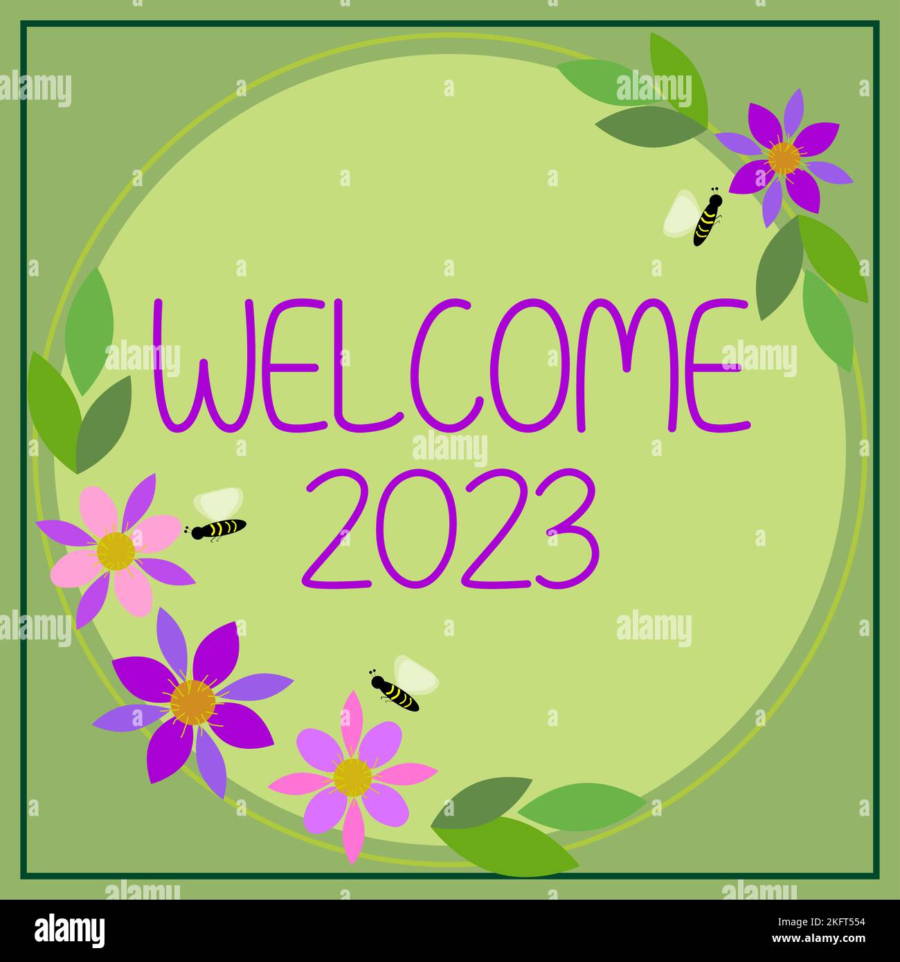 Text caption presenting Welcome 2023. Concept meaning New Year ...
