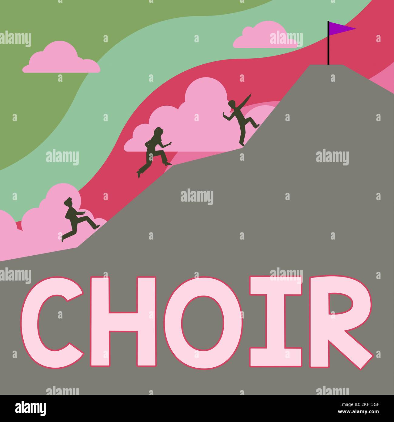 Conceptual caption Choir. Business approach a group organized to ...