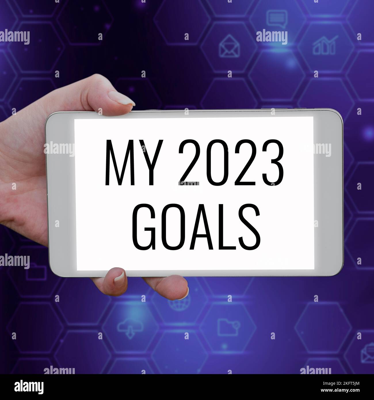 Text showing inspiration My 2023 Goals. Business idea setting up ...
