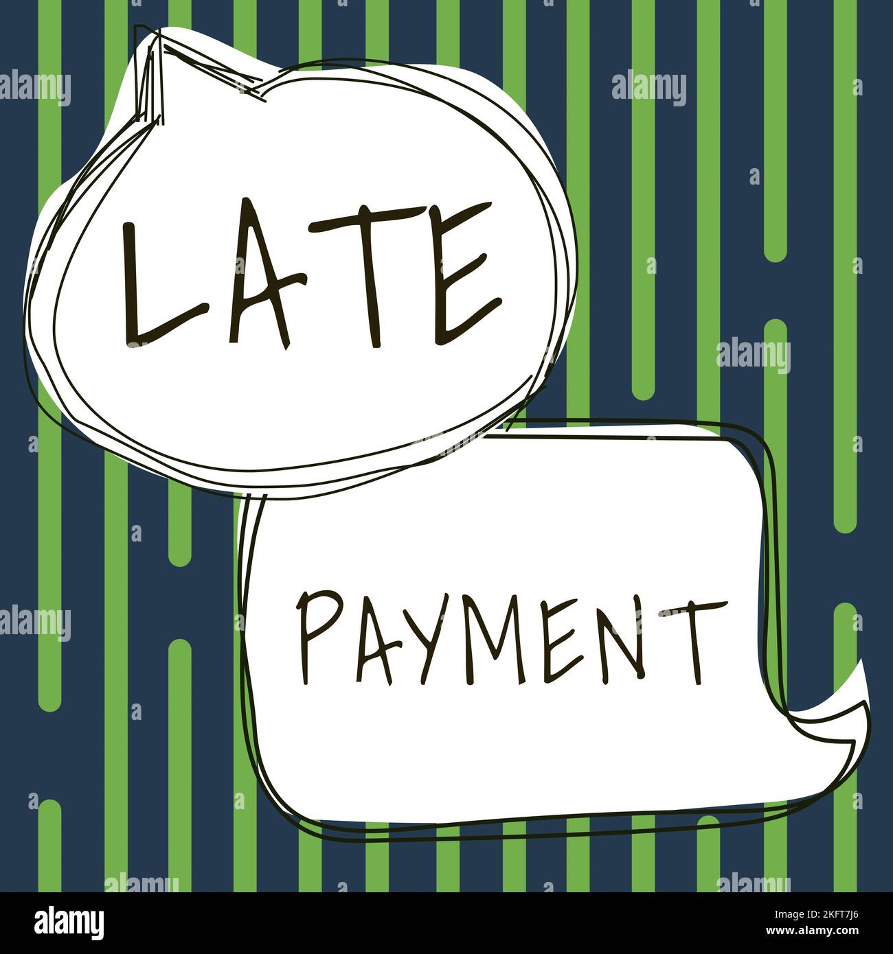 Conceptual display Late Payment. Business showcase payment made to the ...