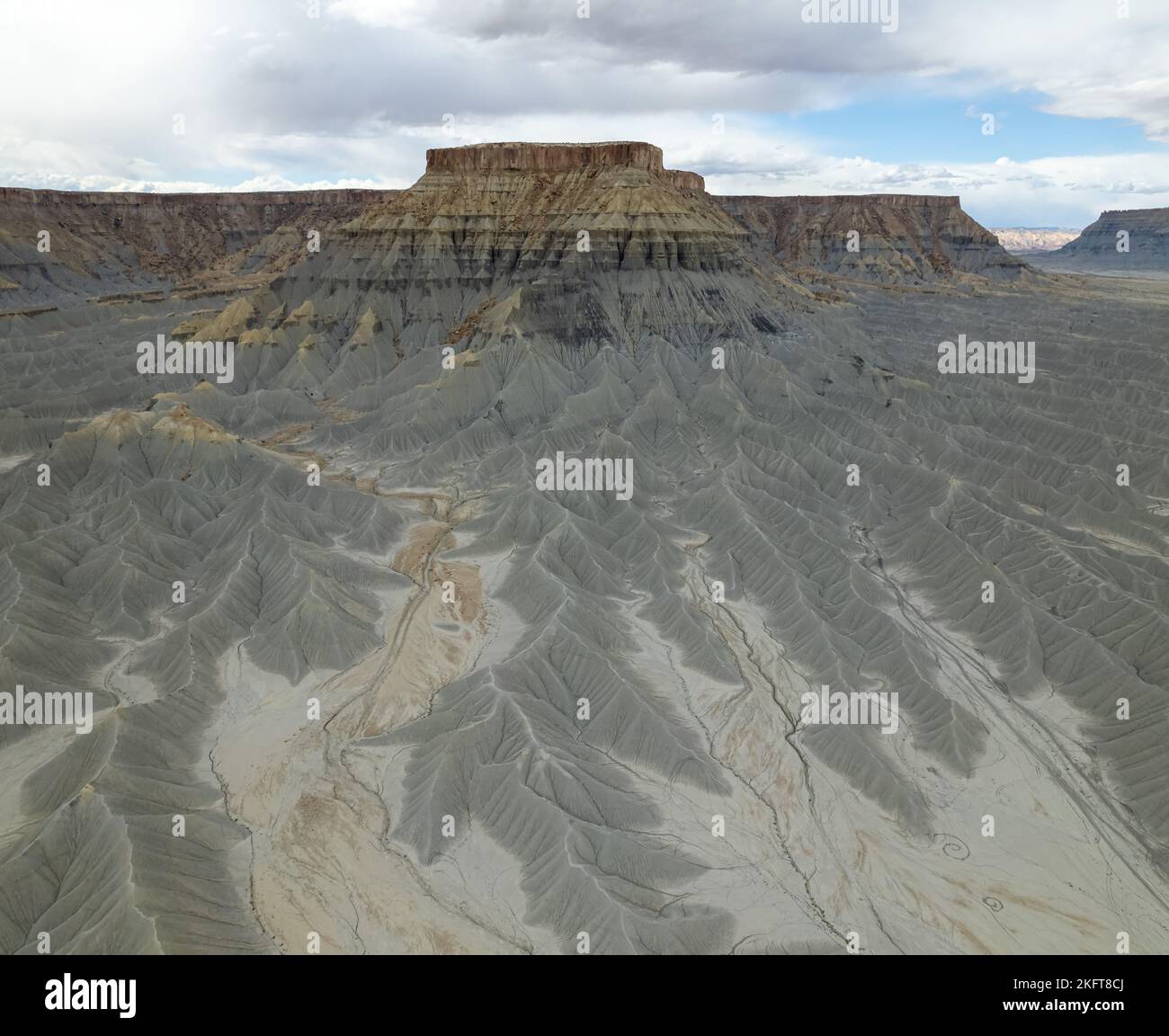 From above picturesque drone view of Mount Garfield and Book Cliffs ...