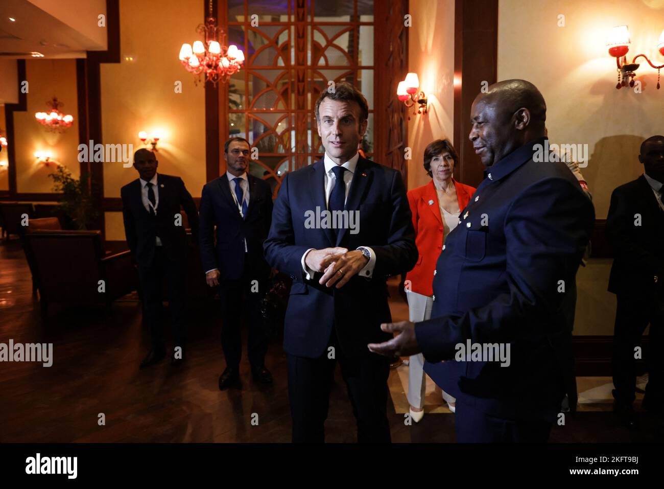 Djerba, 19 November 2022. France's President Emmanuel Macron with ...