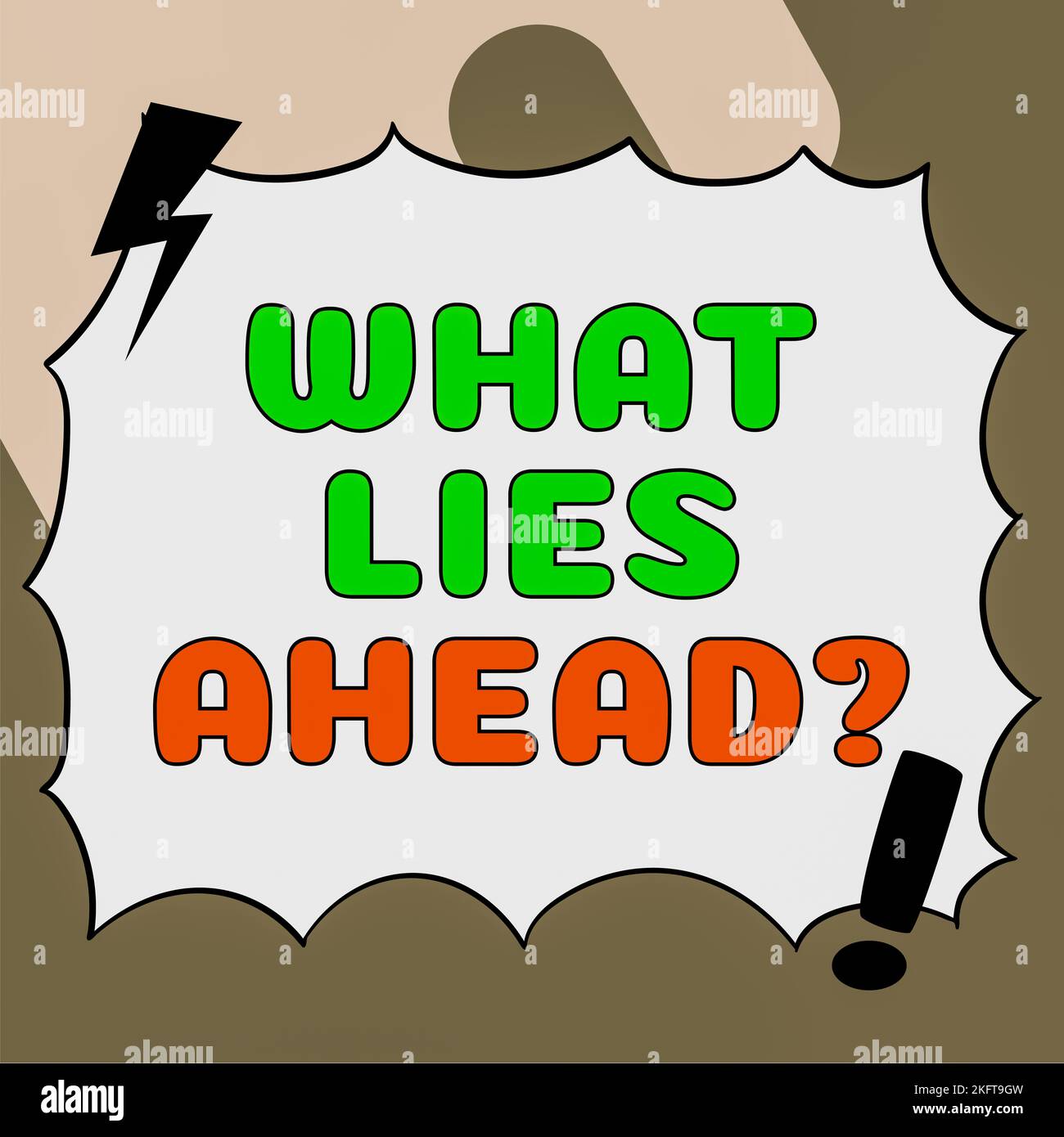 Conceptual display What Lies Ahead. Conceptual photo Asking for ...