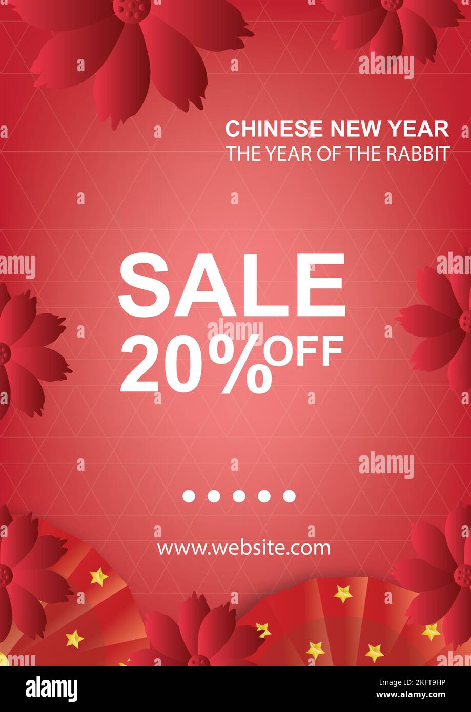 Chinese New year Sale offer poster A4 Stock Vector Image & Art - Alamy