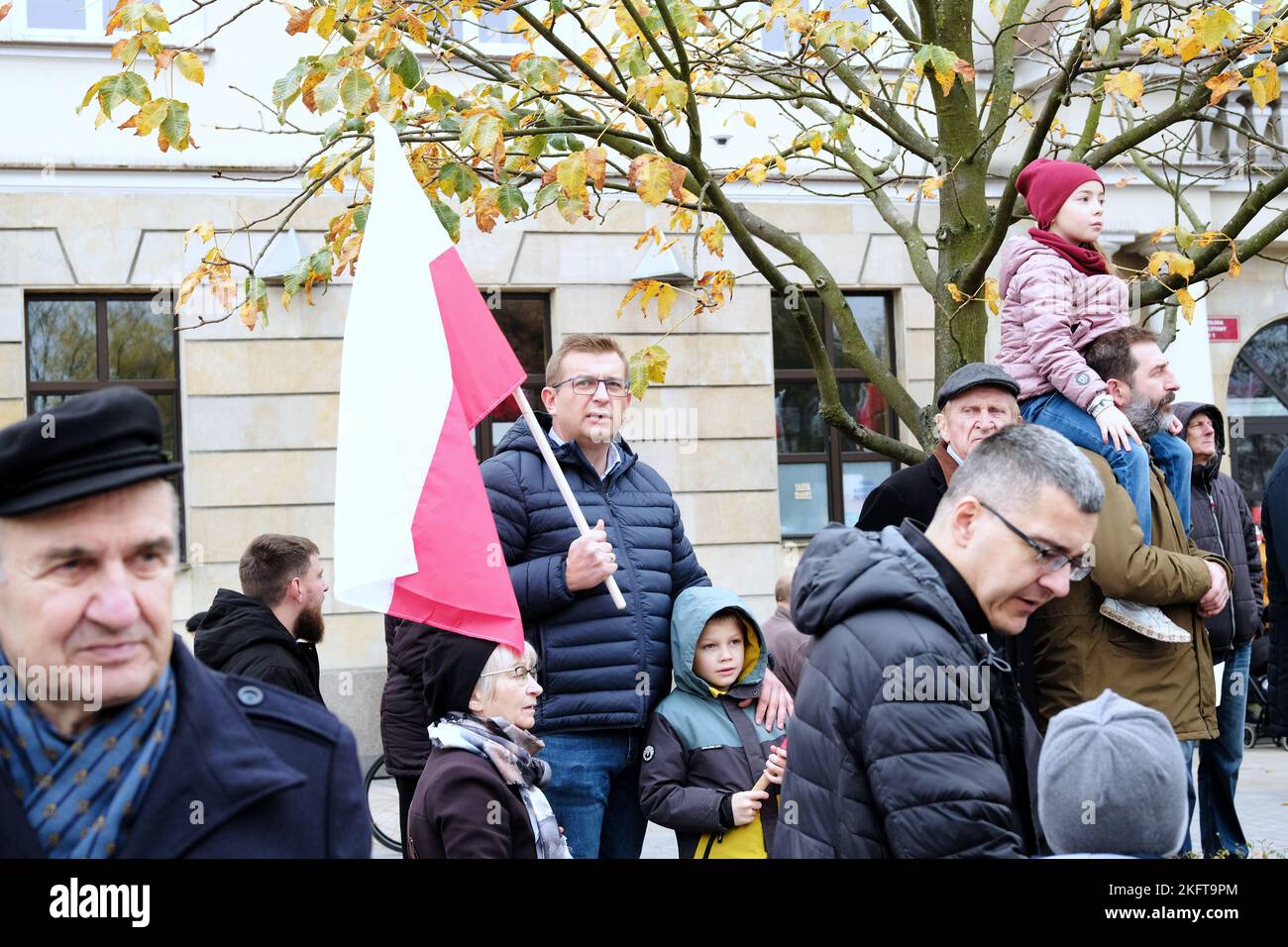 Lublin, Poland. 11 November 2022. Polish citizens celebrate ...