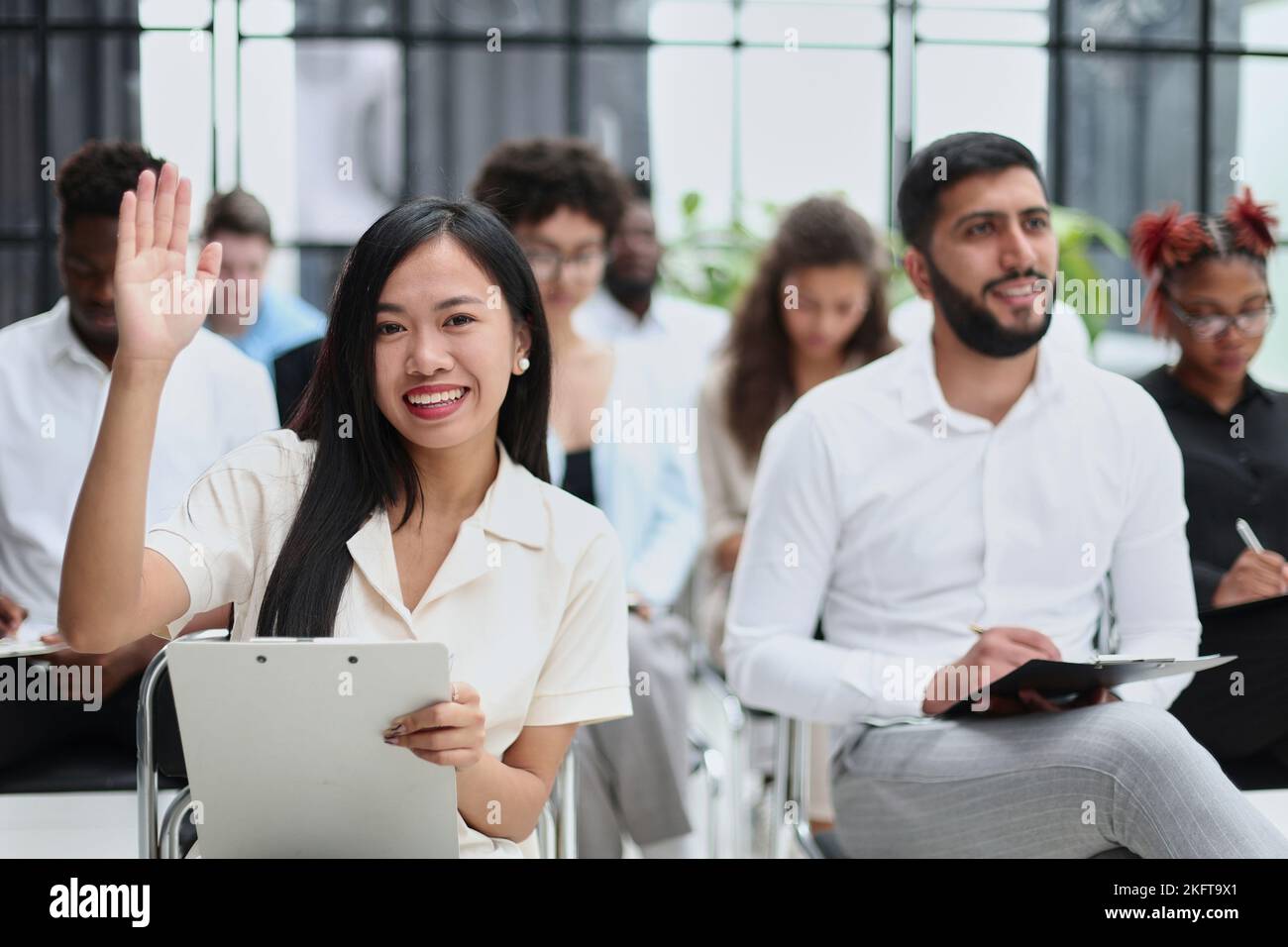 professionals having training class in the office Stock Photo - Alamy