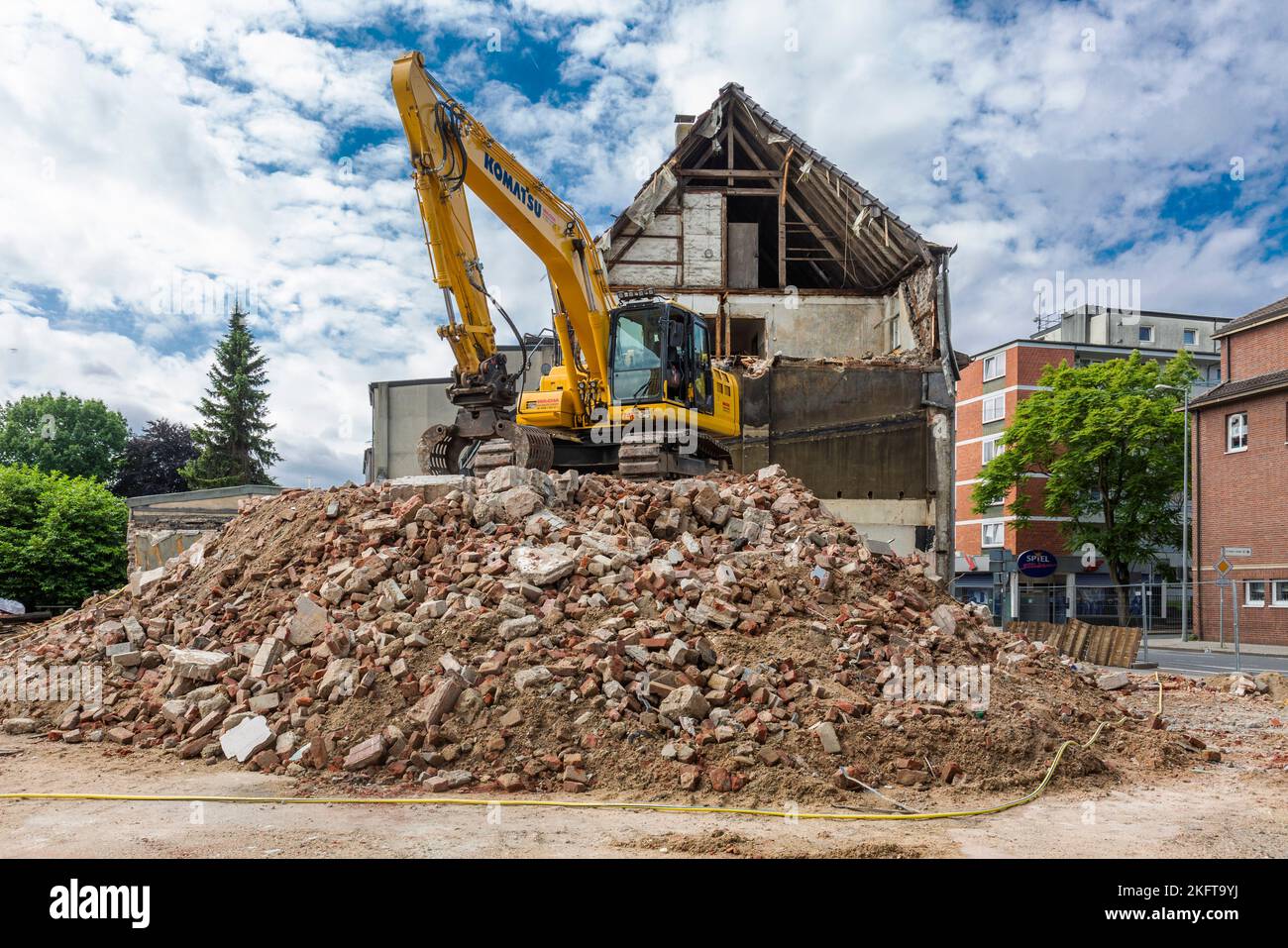 building site, construction works, house demolition of the Tanzhaus ...