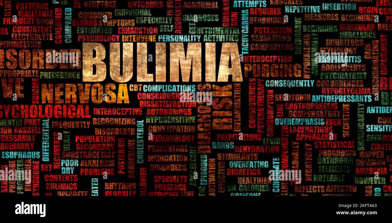 Bulimia Nervosa as a Medical Disorder Background Concept Stock Photo ...