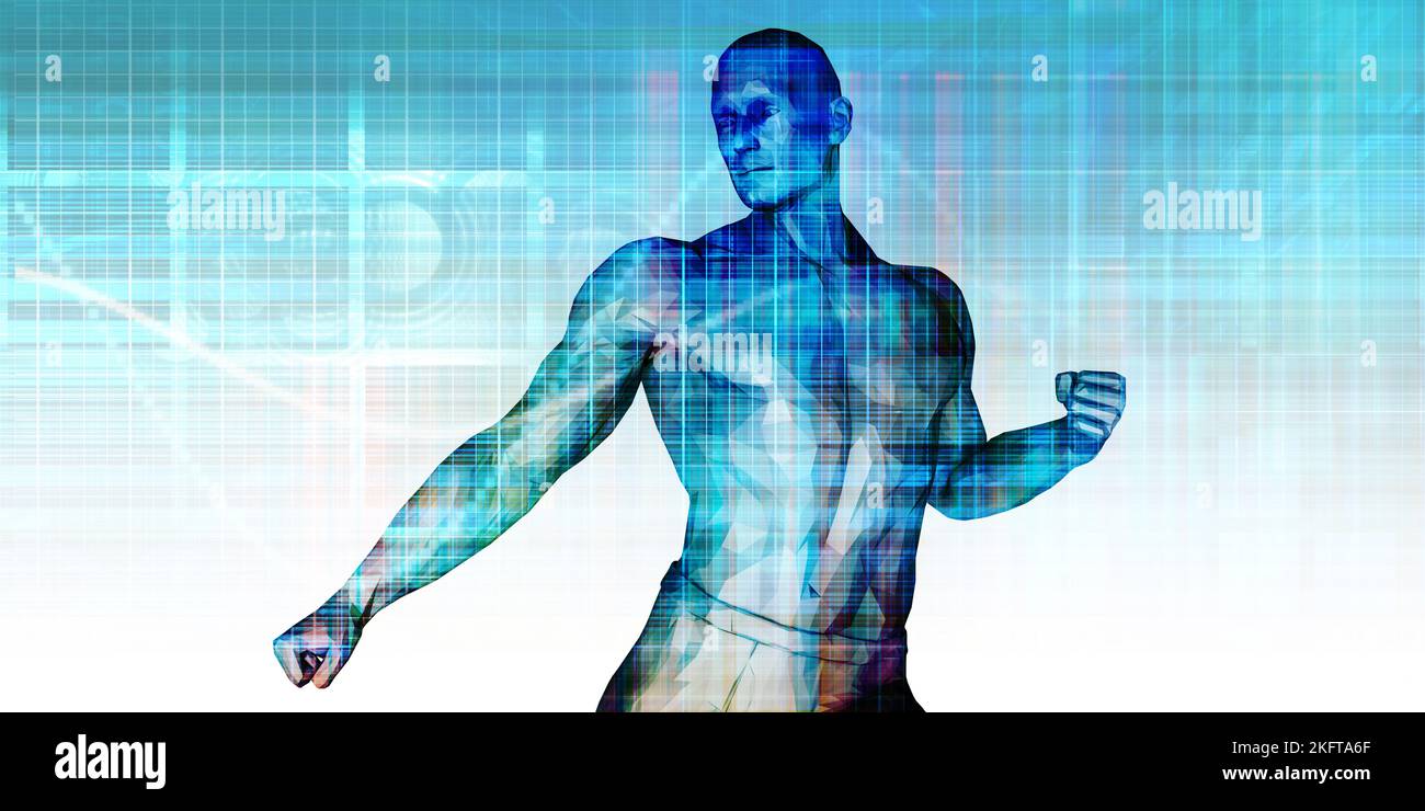 Virtual Reality Fitness Training Workout of the Future Stock Photo - Alamy