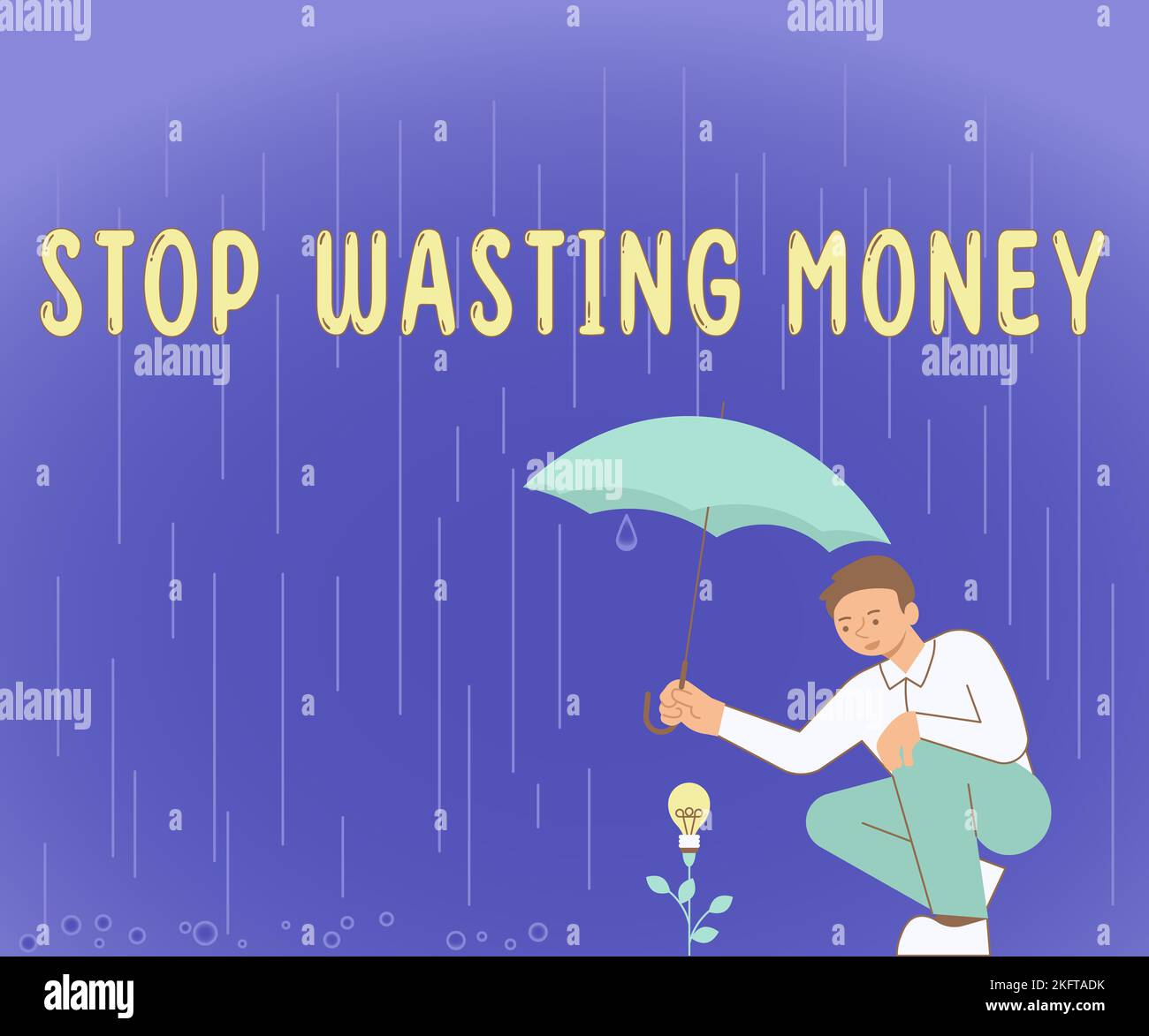 Inspiration showing sign Stop Wasting Money. Business approach advicing ...