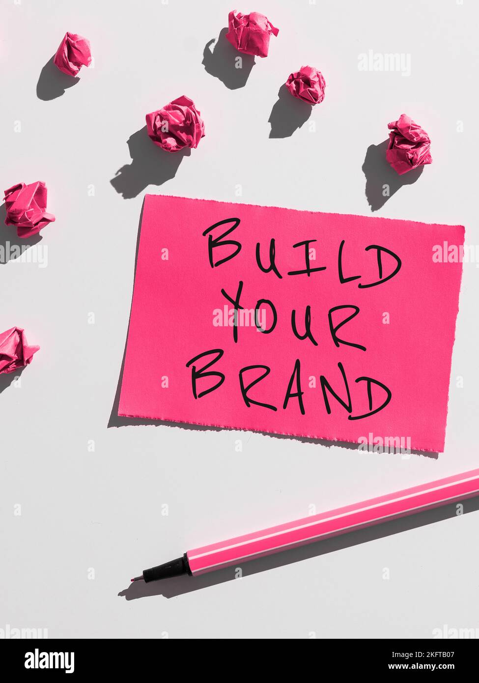 Sign displaying Build Your Brand. Word Written on Make a commercial ...