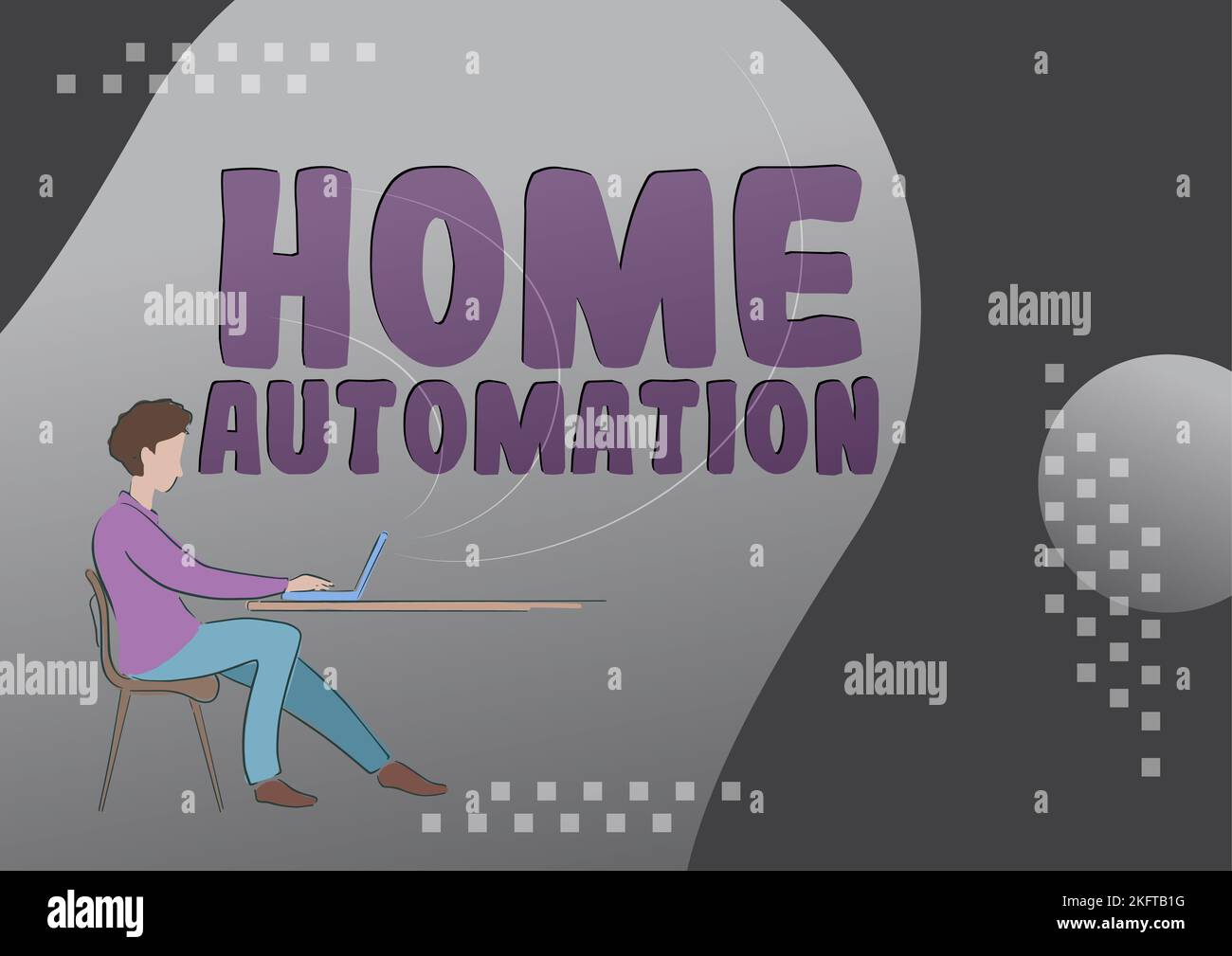 Handwriting Text Home Automation Internet Concept Home Solution That Enables Automating The