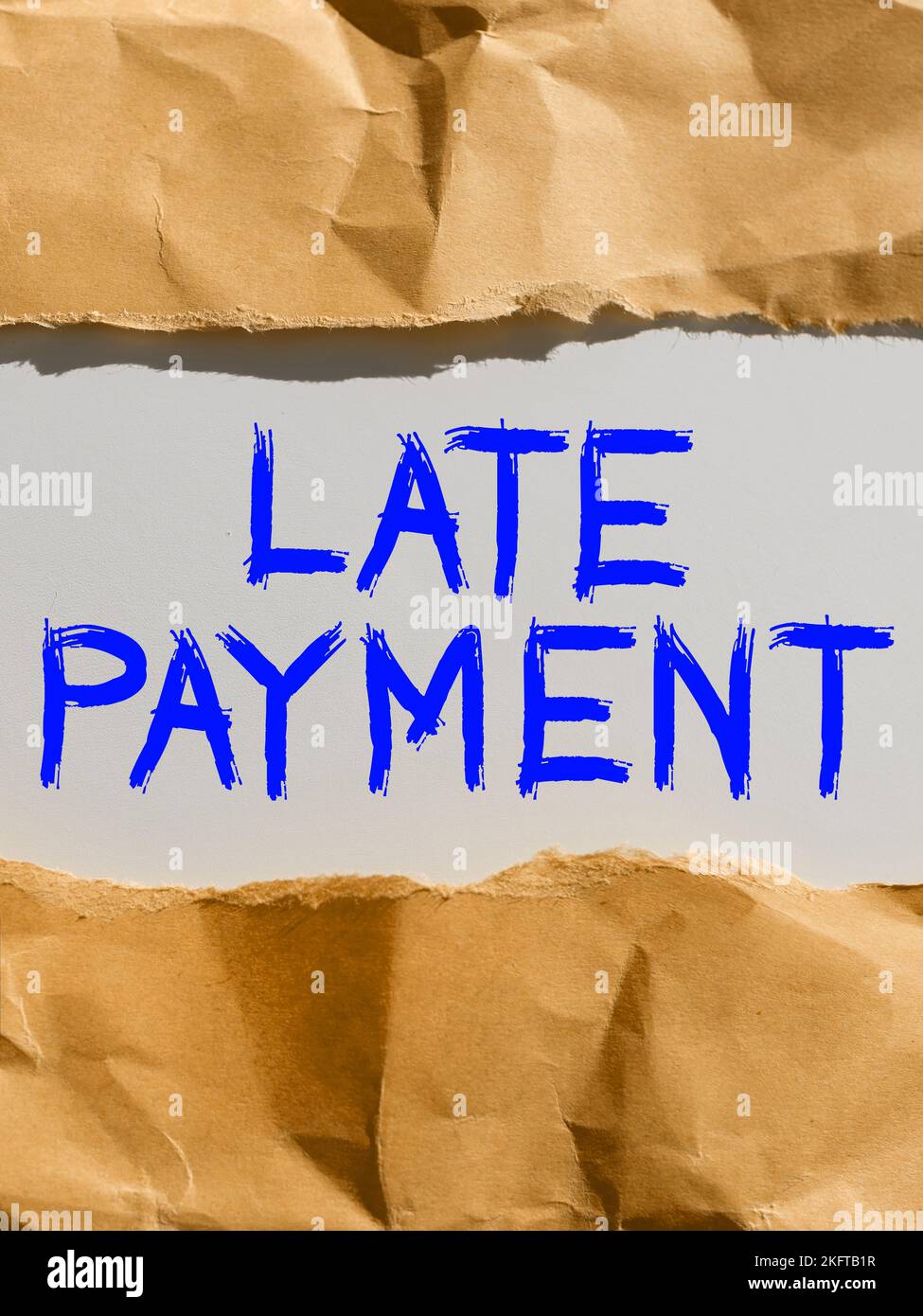 Conceptual caption Late Payment. Business concept payment made to the ...