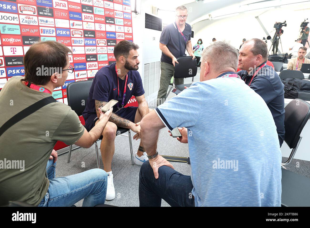Doha, Qatar on November 20, 2022. Goalkeeper of the Croatian national ...