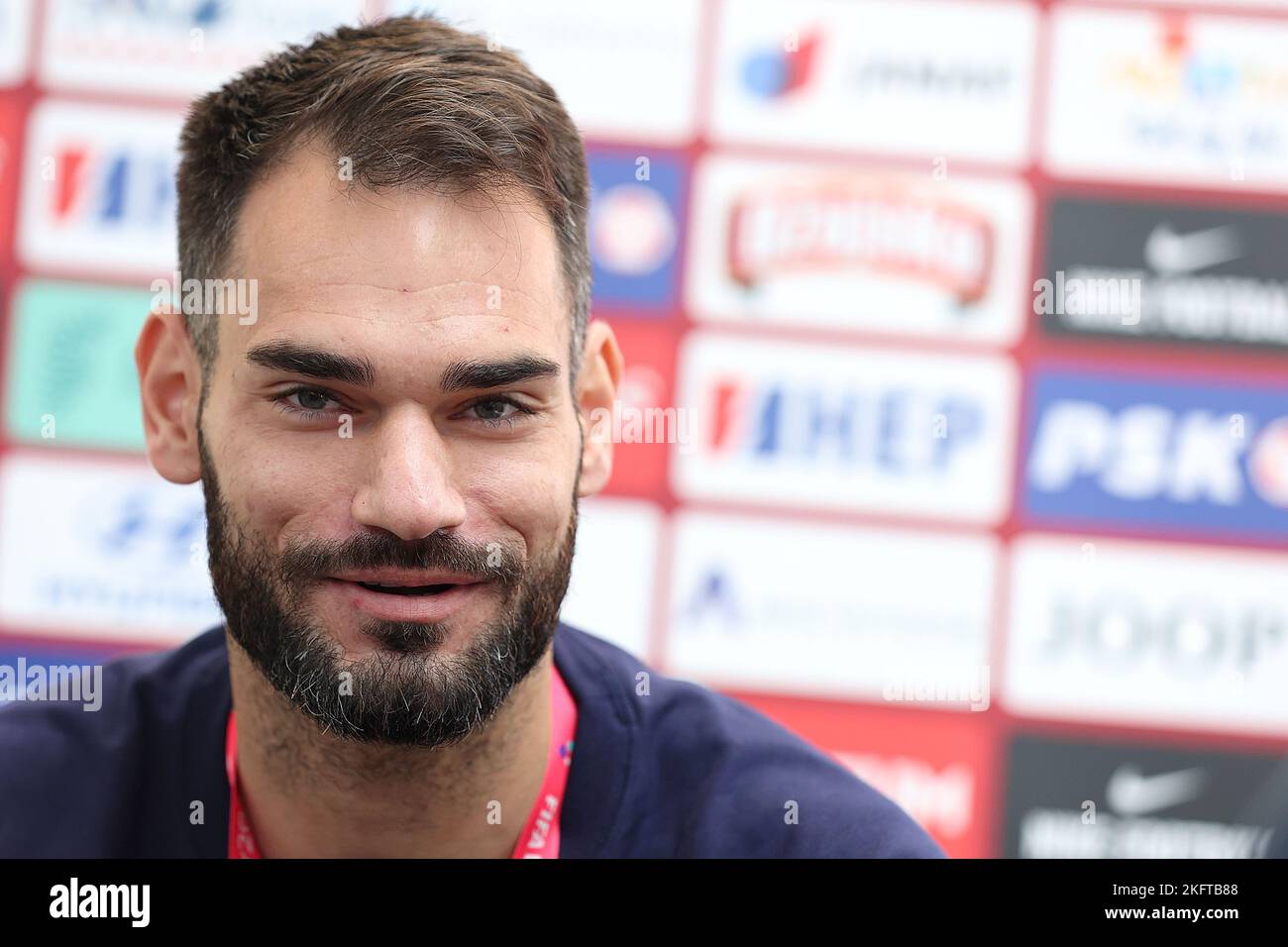 Doha, Qatar on November 20, 2022. Goalkeeper of the Croatian national ...