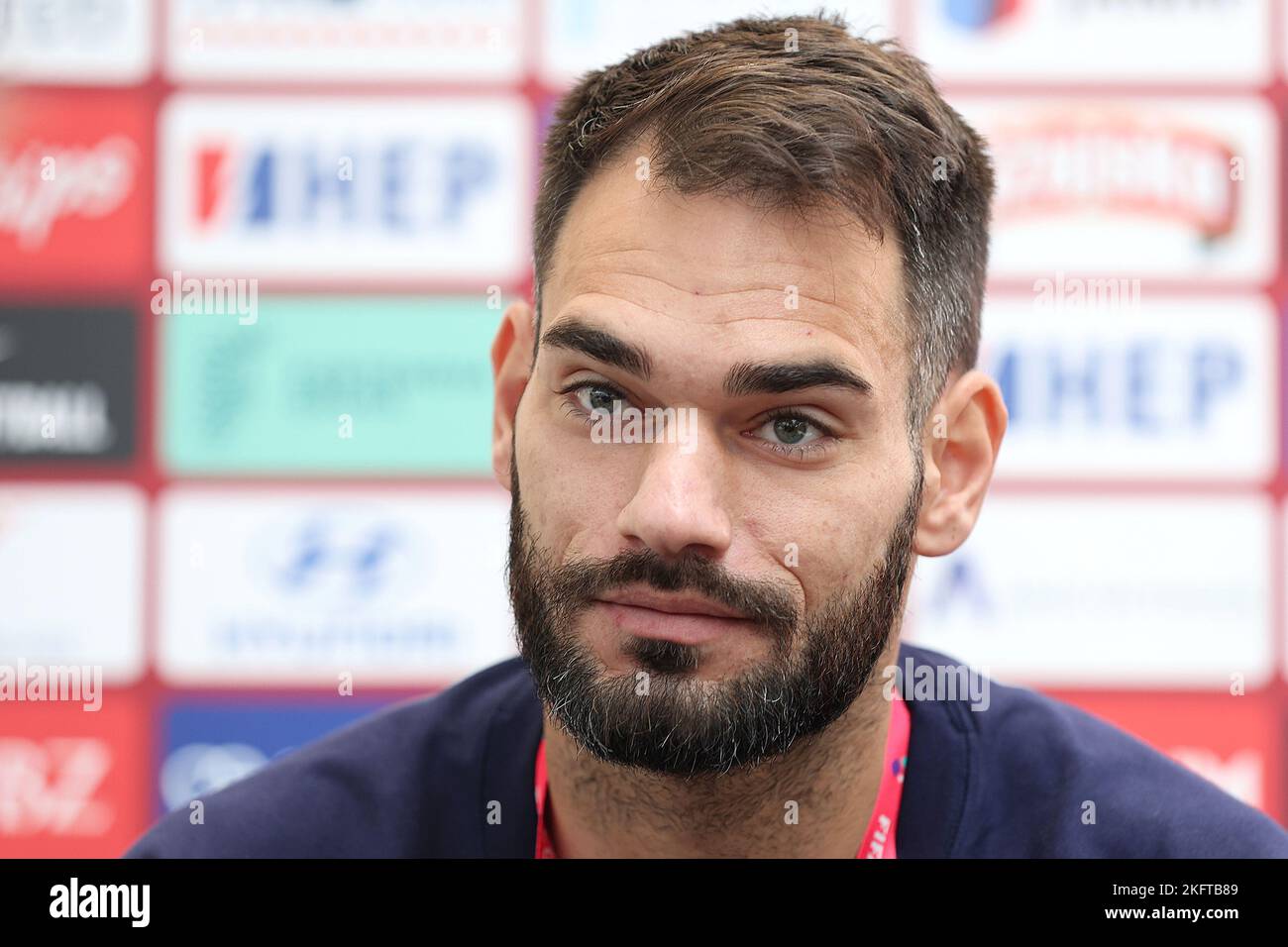 Doha, Qatar on November 20, 2022. Goalkeeper of the Croatian national ...