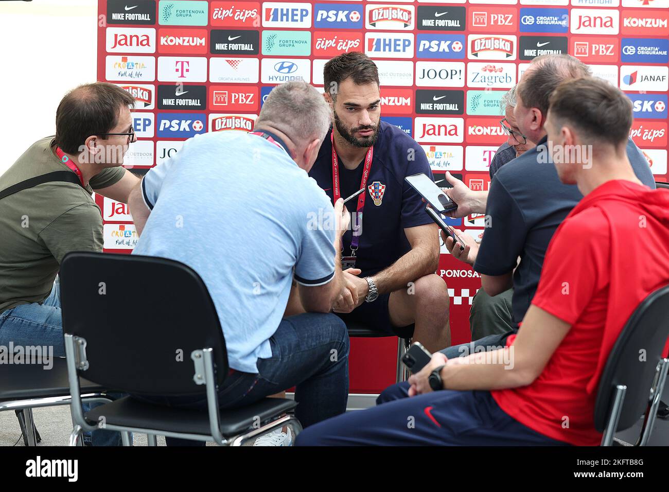 Doha, Qatar on November 20, 2022. Goalkeeper of the Croatian national ...