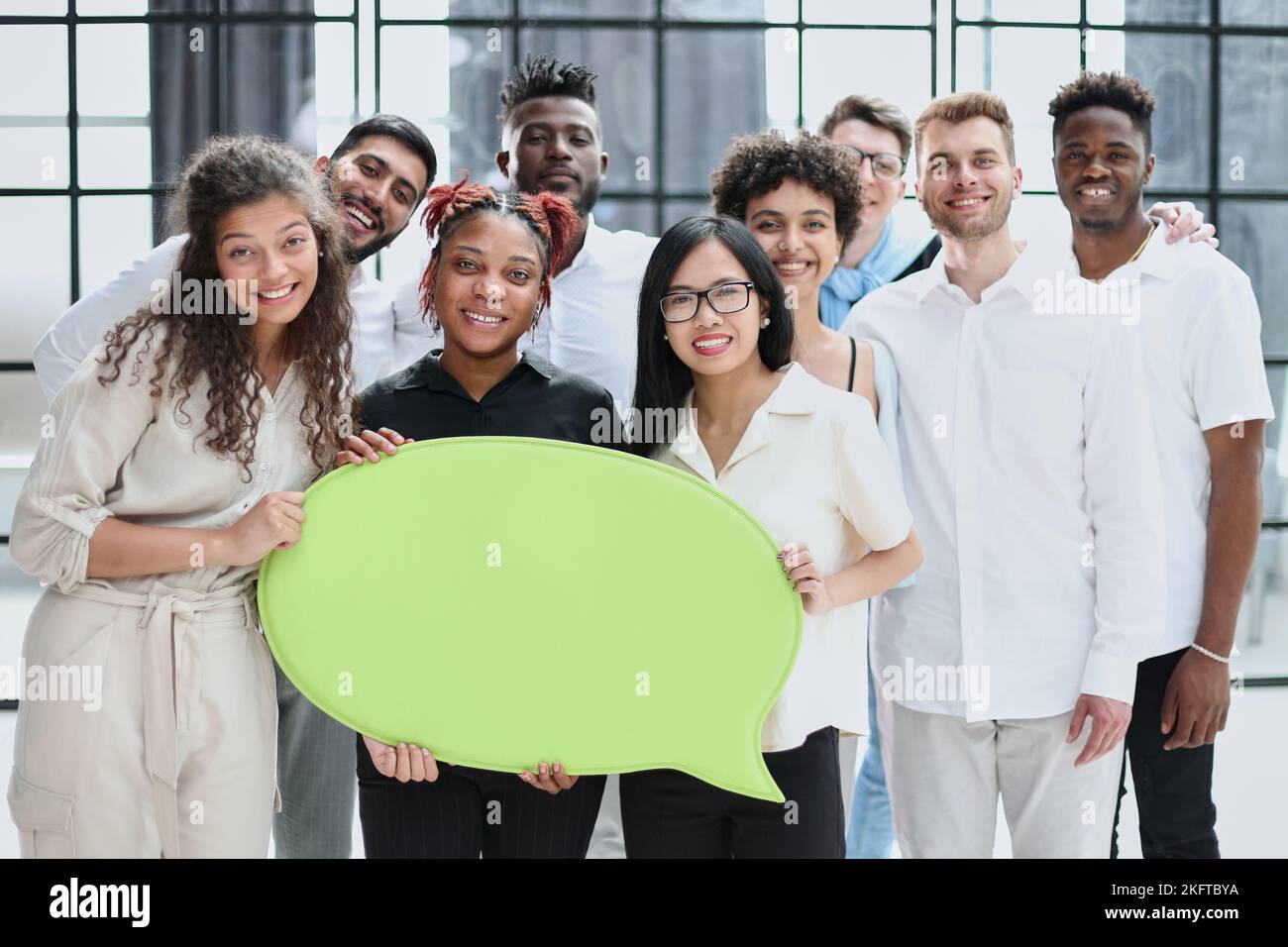 business people holding beautiful speech comments in the office Stock ...