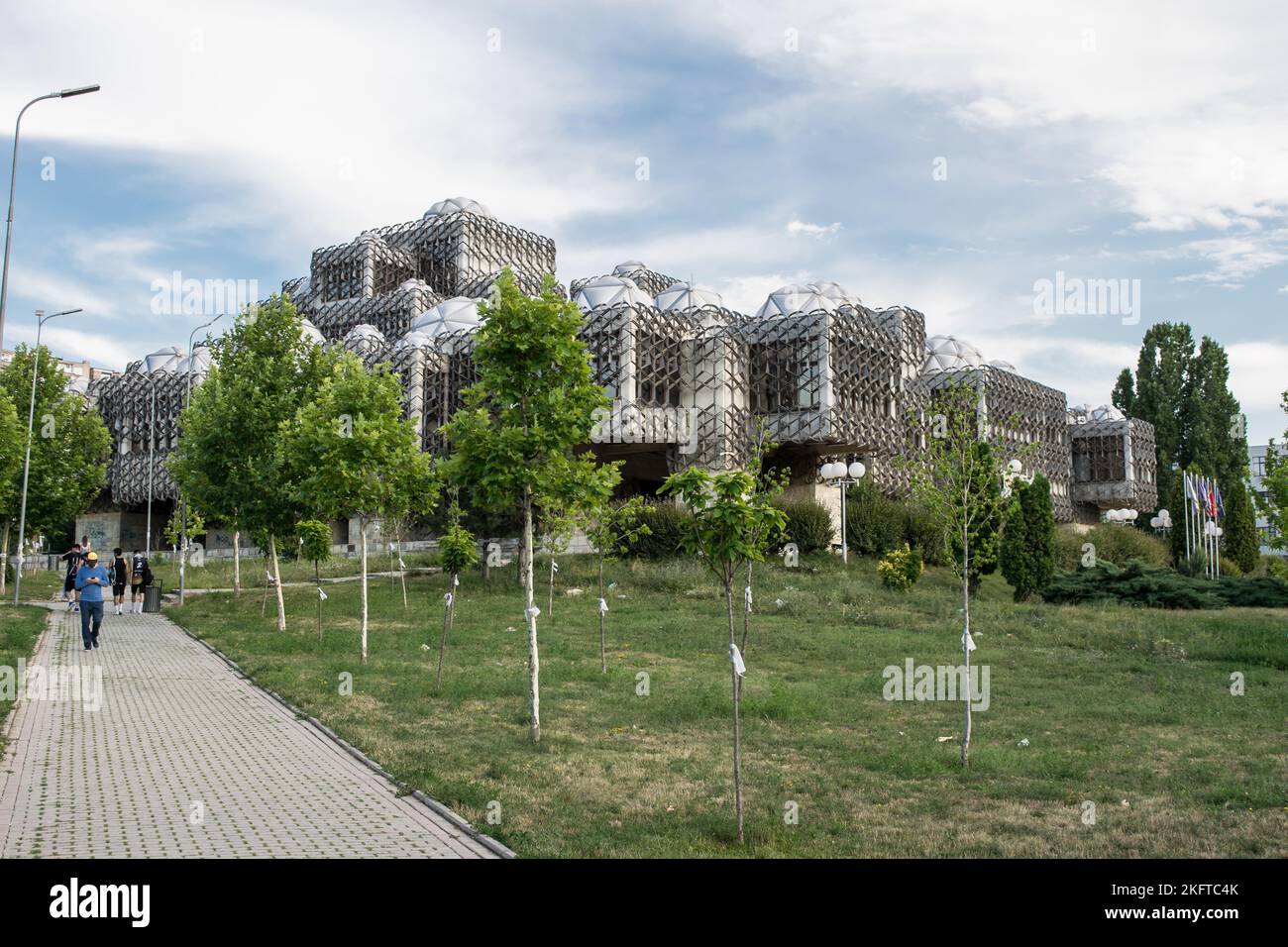 The National Library of Kosovo, in the city of Pristina, built in ...