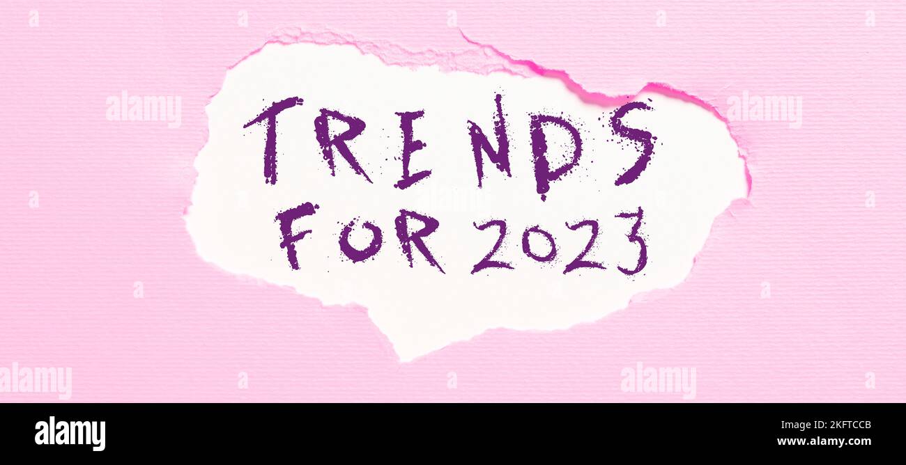 Handwriting text Trends For 2023. Business approach list of things that ...